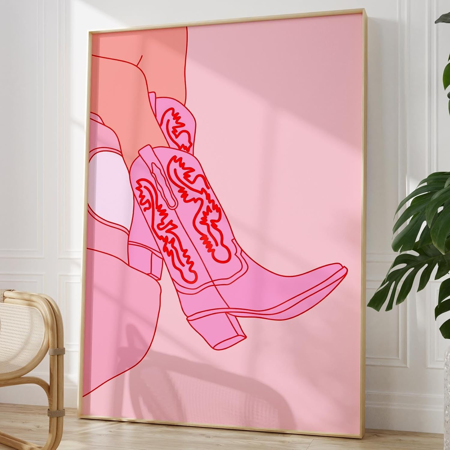 ADALE Blush Flower Wall Art Abstract Flower Watercolor Flower Prints ...