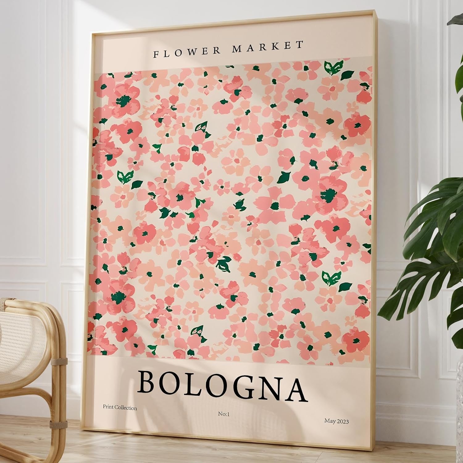 ADALE Blush Flower Wall Art Abstract Flower Watercolor Flower Prints ...