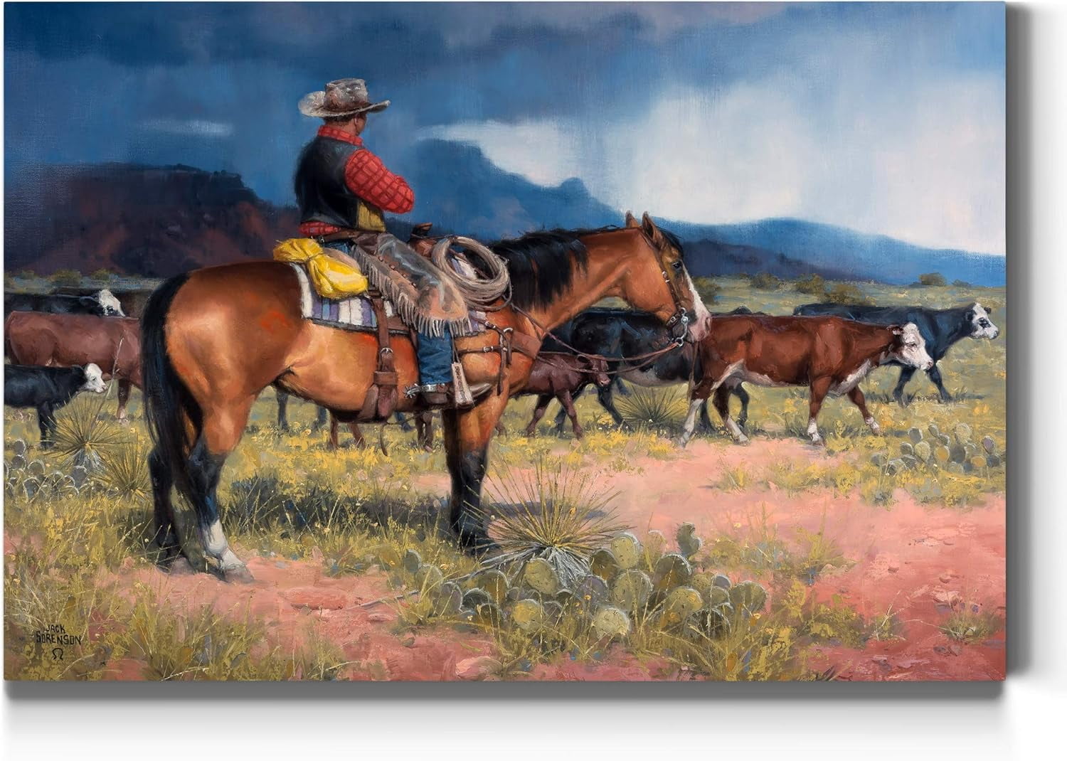 ADALE Canvas Animal Wall Art Home Paintings & Prints Bright Stary Night ...