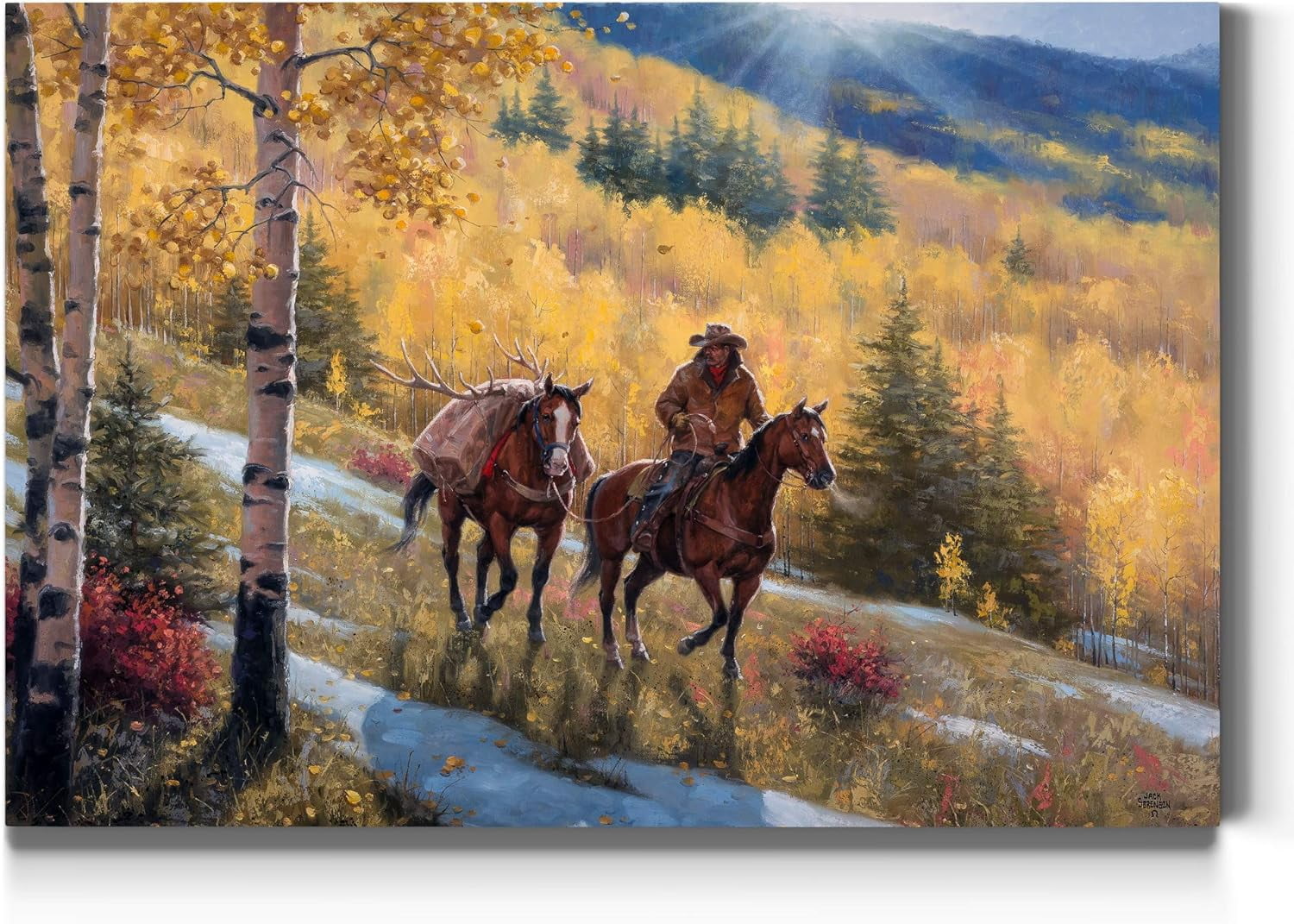 ADALE Canvas Animal Wall Art Home Paintings & Prints Bright Stary Night ...