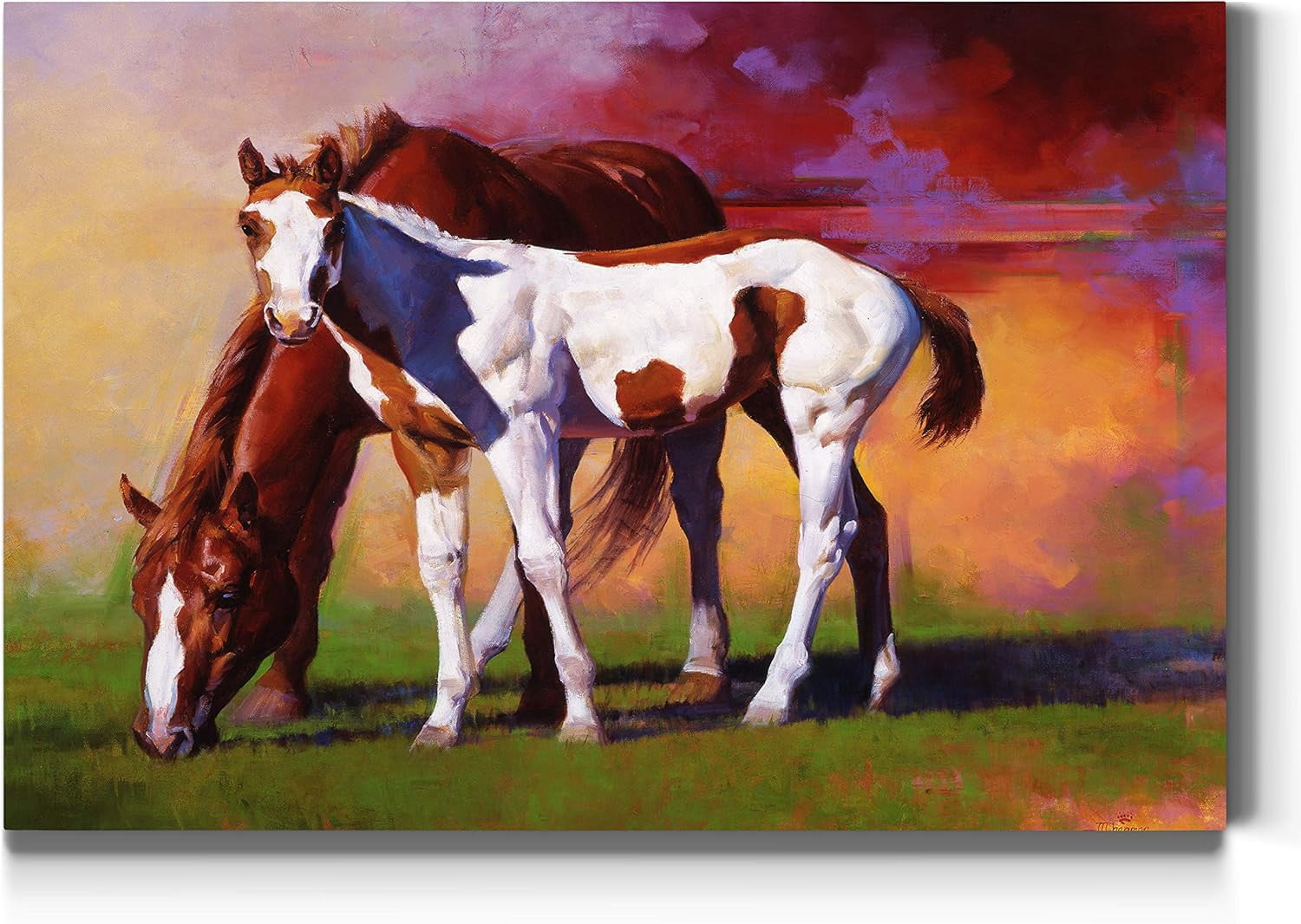 ADALE Canvas Animal Wall Art Home Paintings & Prints Bright Stary Night ...