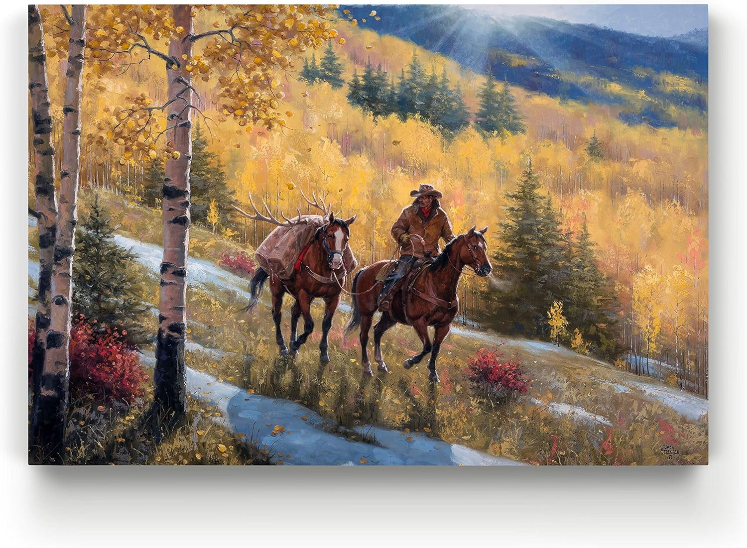 ADALE Canvas Animal Wall Art Home Paintings & Prints Bright Stary Night ...