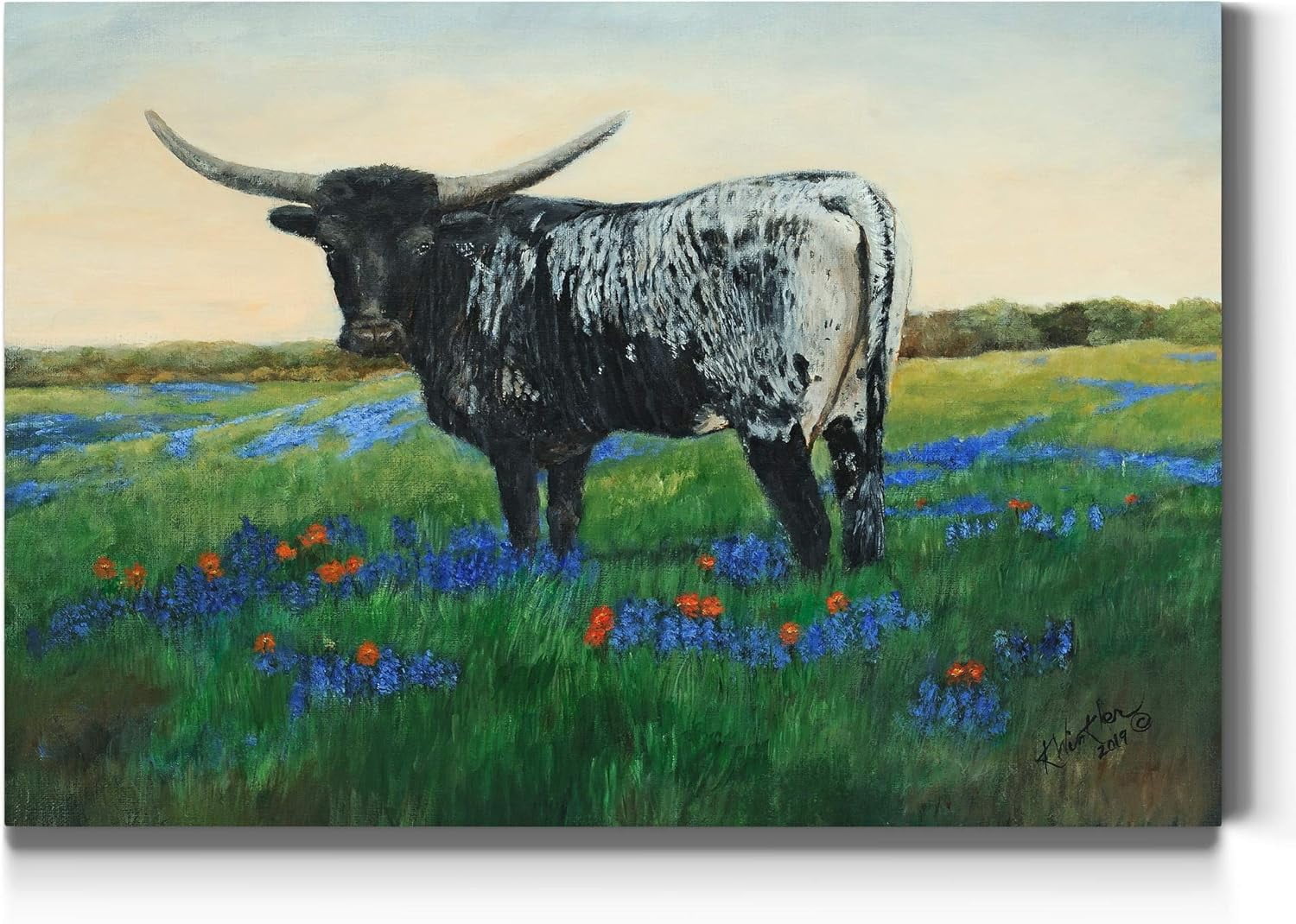 ADALE Canvas Animal Wall Art Home Paintings & Prints Bright Stary Night ...