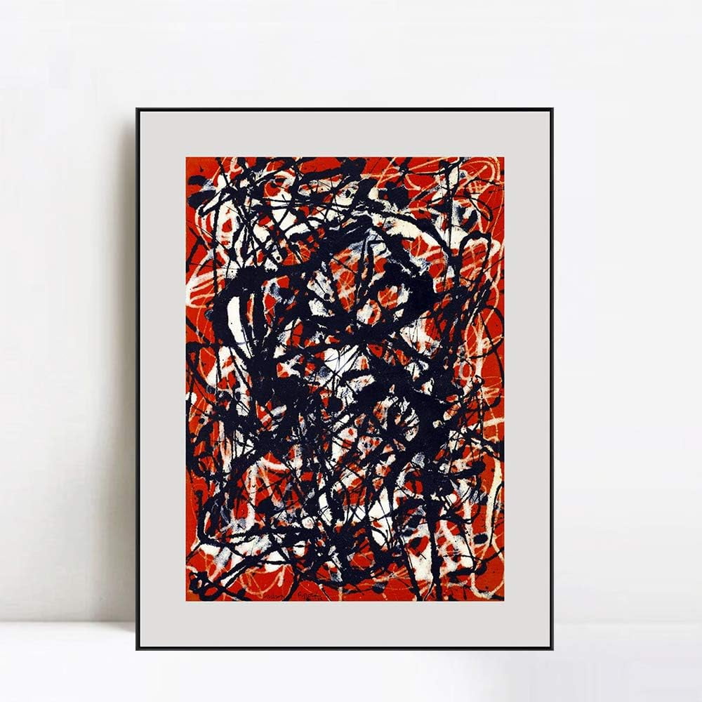 ADALE Canvas Art Free Form by Jackson Pollock Abstract Wall Art Living ...