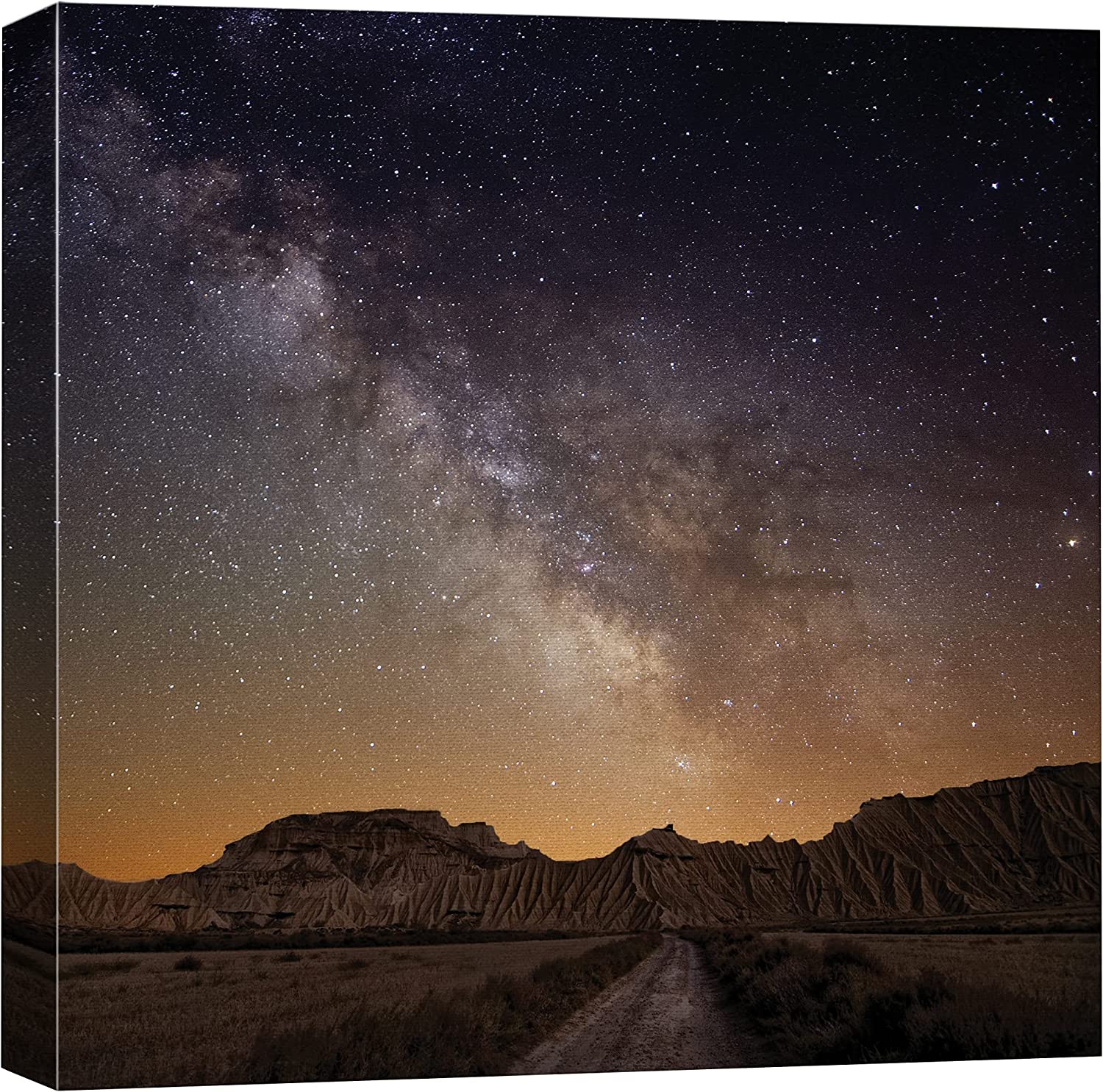 ADALE Canvas Print Wall Art Country Road Under The Orange & Purple ...