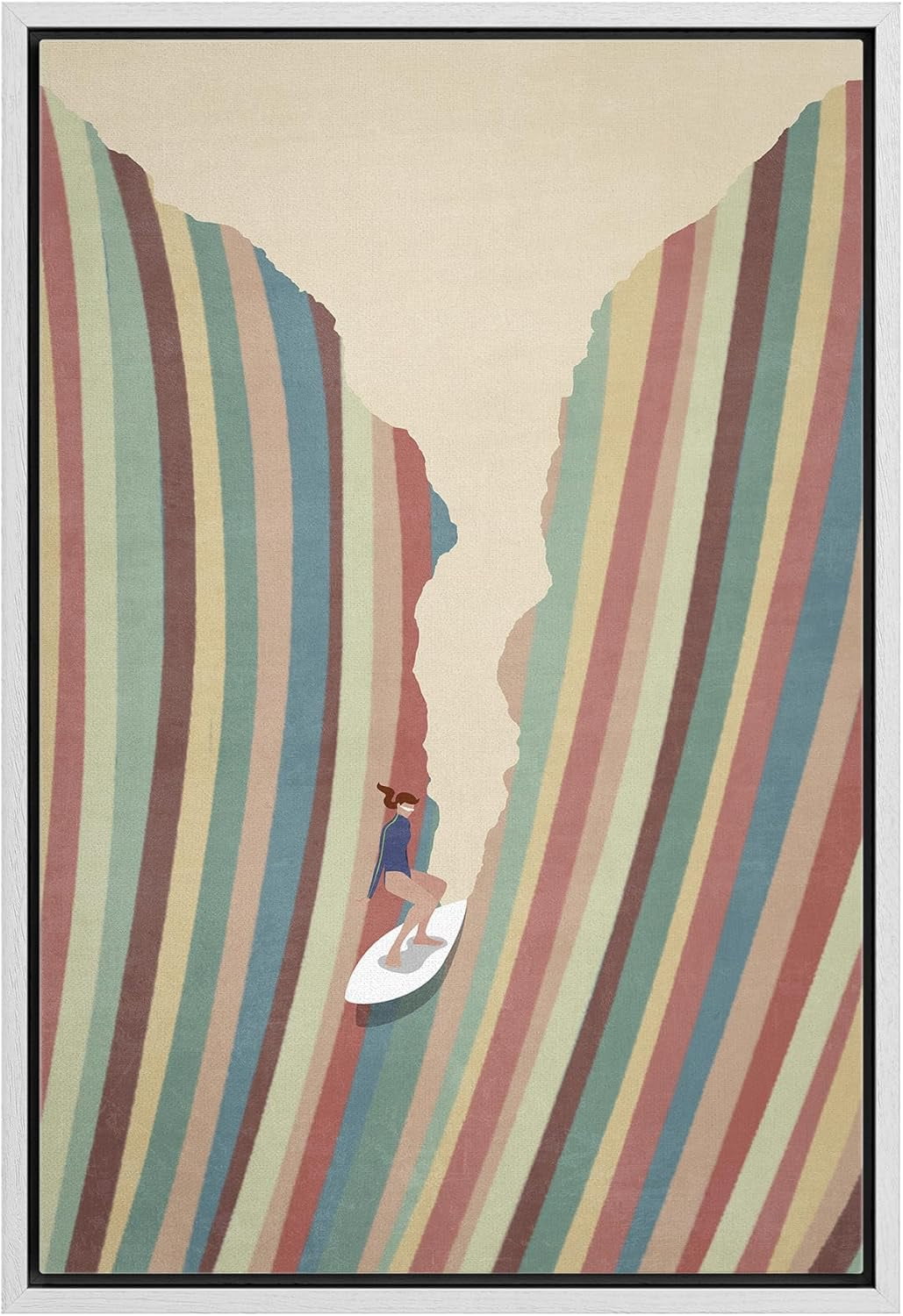 ADALE Canvas Print Wall Art Horse Portrait on Distressed Wood Panels ...