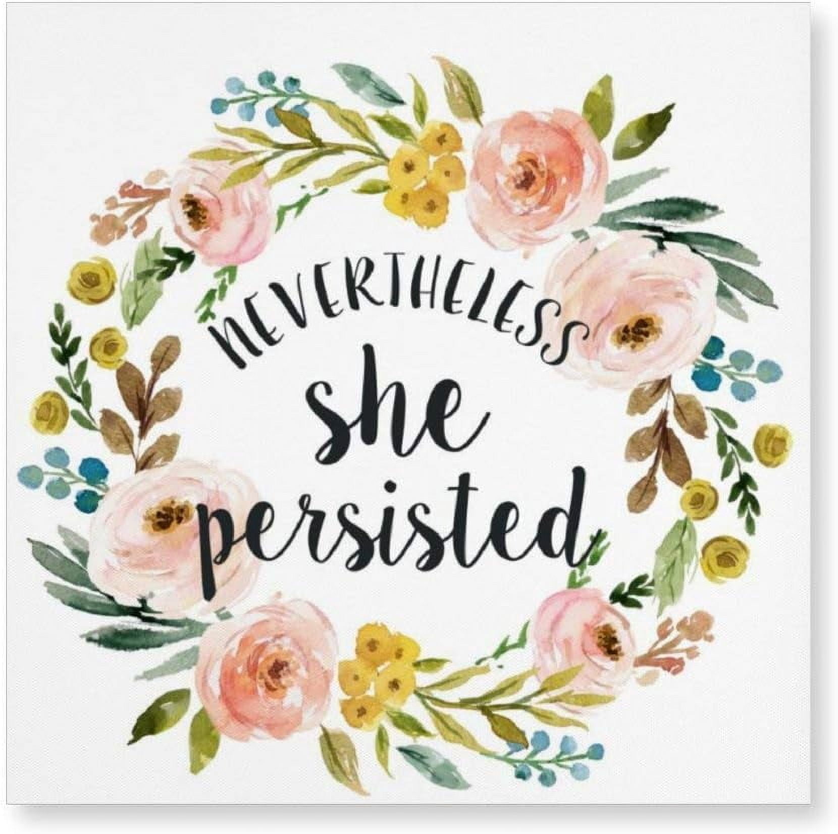 ADALE Canvas Printing Wall Décor Nevertheless, She Persisted, Canvas ...