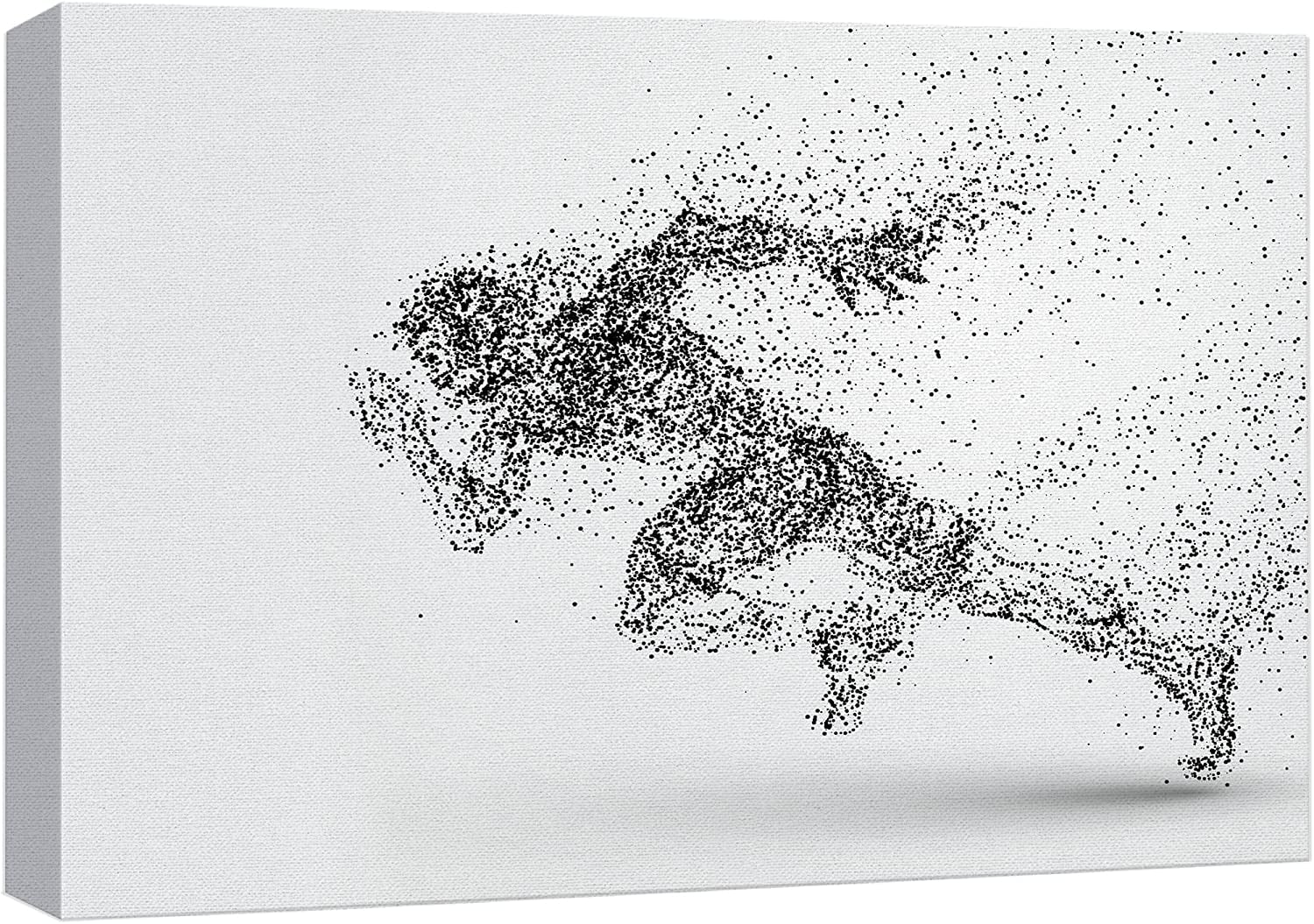 ADALE Canvas Prt Wall Art Dot Explosion Abstract Track & Field Runner ...