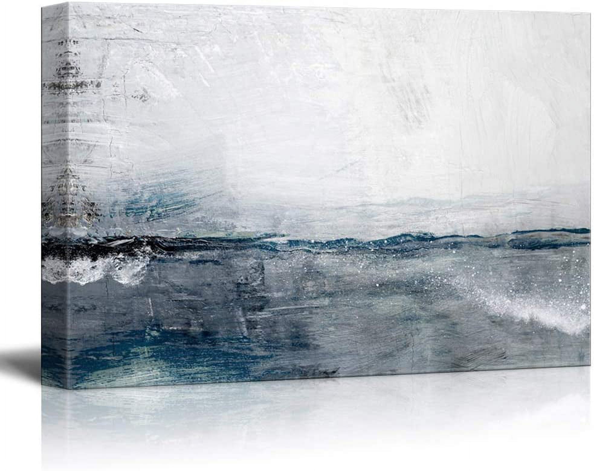 ADALE Canvas Wall Art Abstract Ocean Seascape Painting on The Wall ...