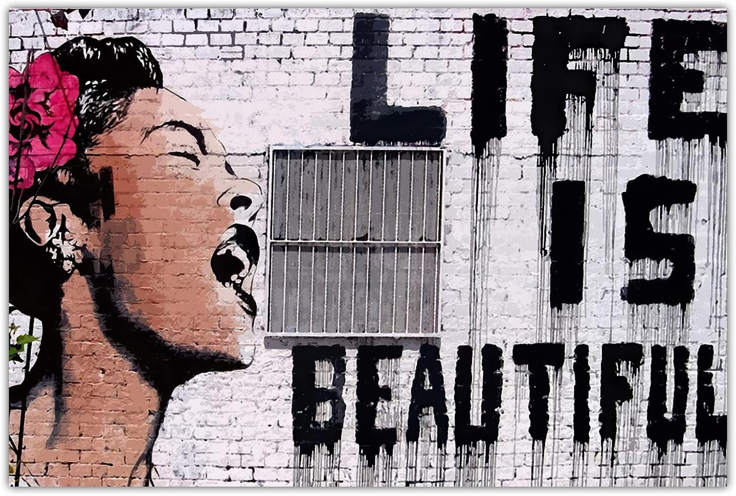 ADALE Canvas Wall Art - Life Is Beautiful Artwork Poster - Wall Art for ...