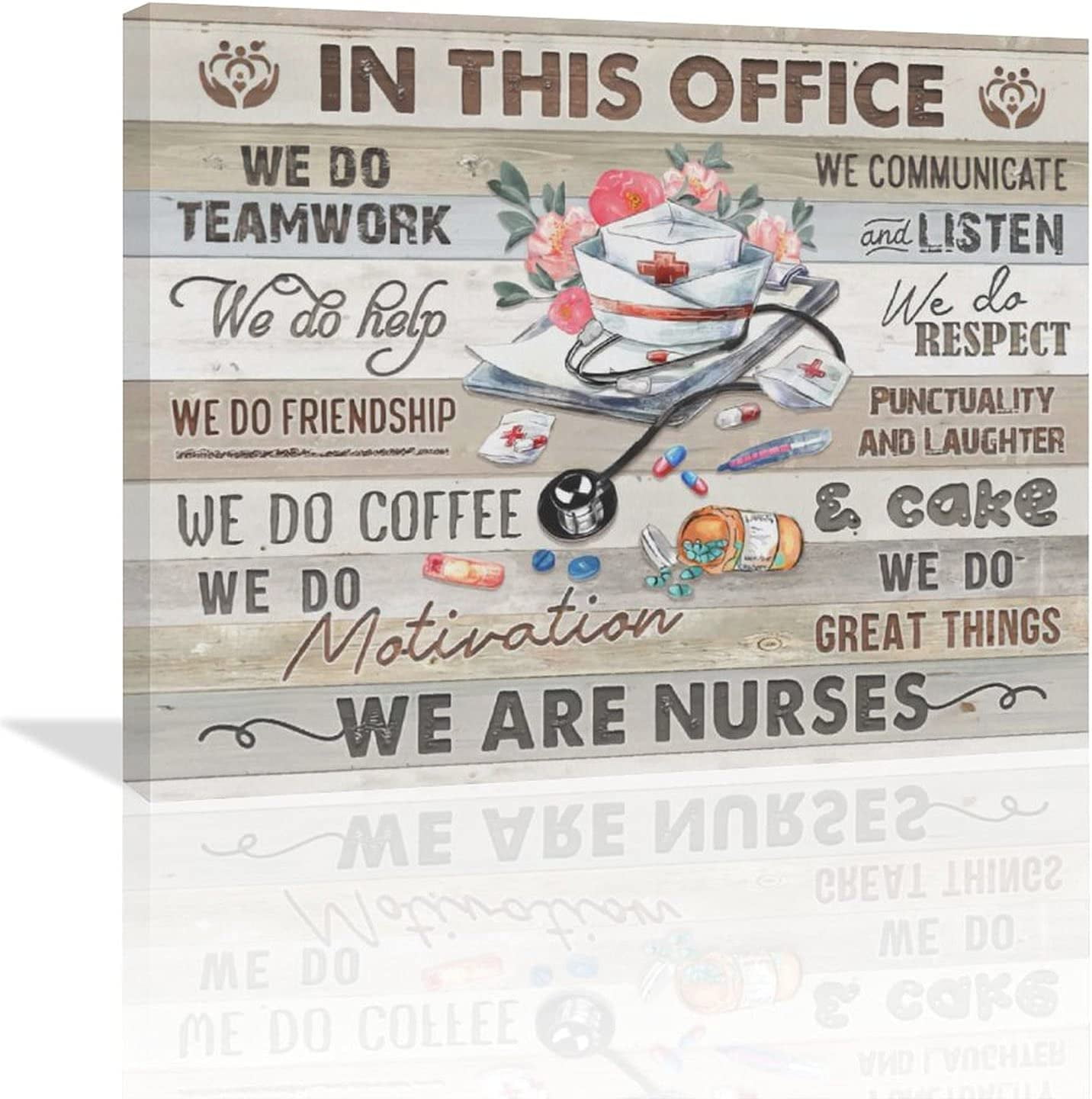 ADALE In This Canvas Wall Art Nurse Cap Stethoscope Painting For Wall ...