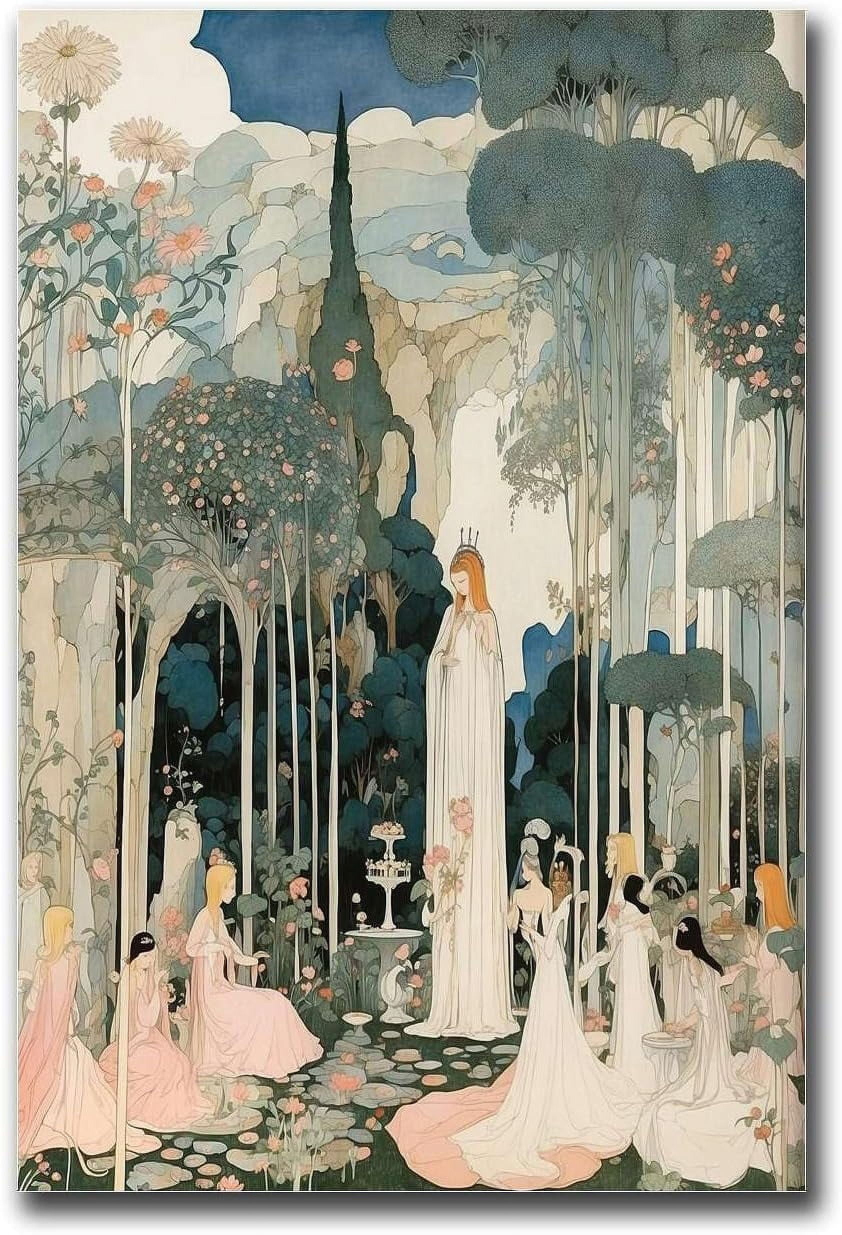 ADALE Canvas Wall Art Prints Enchanting Vintage Illustration By ...