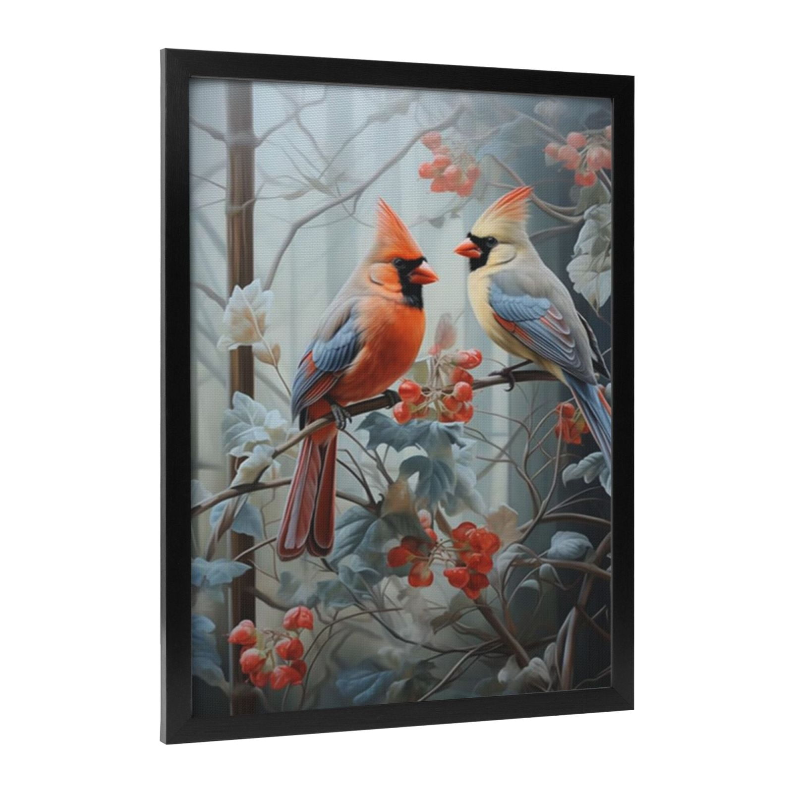 ADALE Cardinal Canvas Wall Art Red Bird on Birdhouse Picture Prints ...