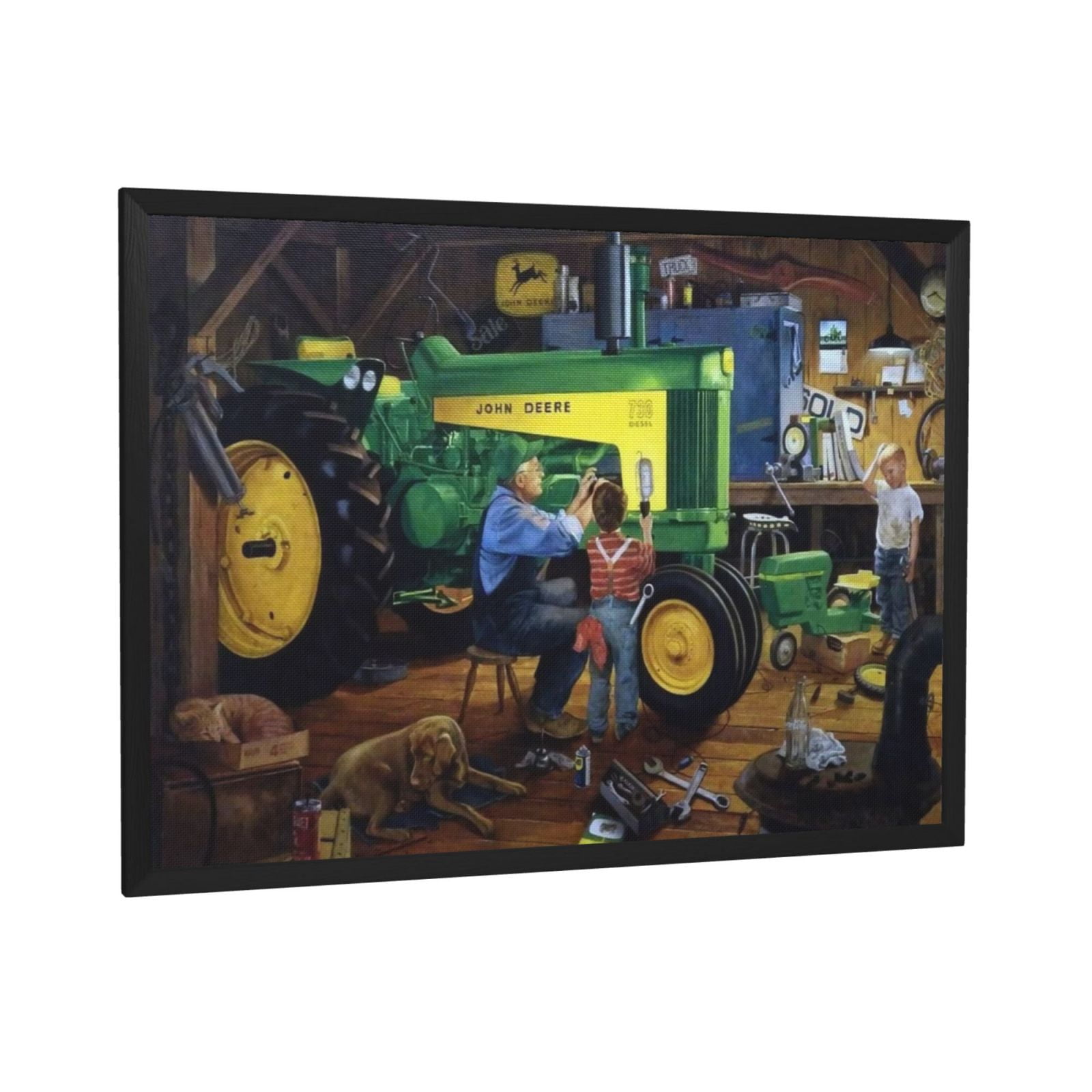 ADALE Charles Freitag Restoration II John Deere Tractor Canvas Art ...