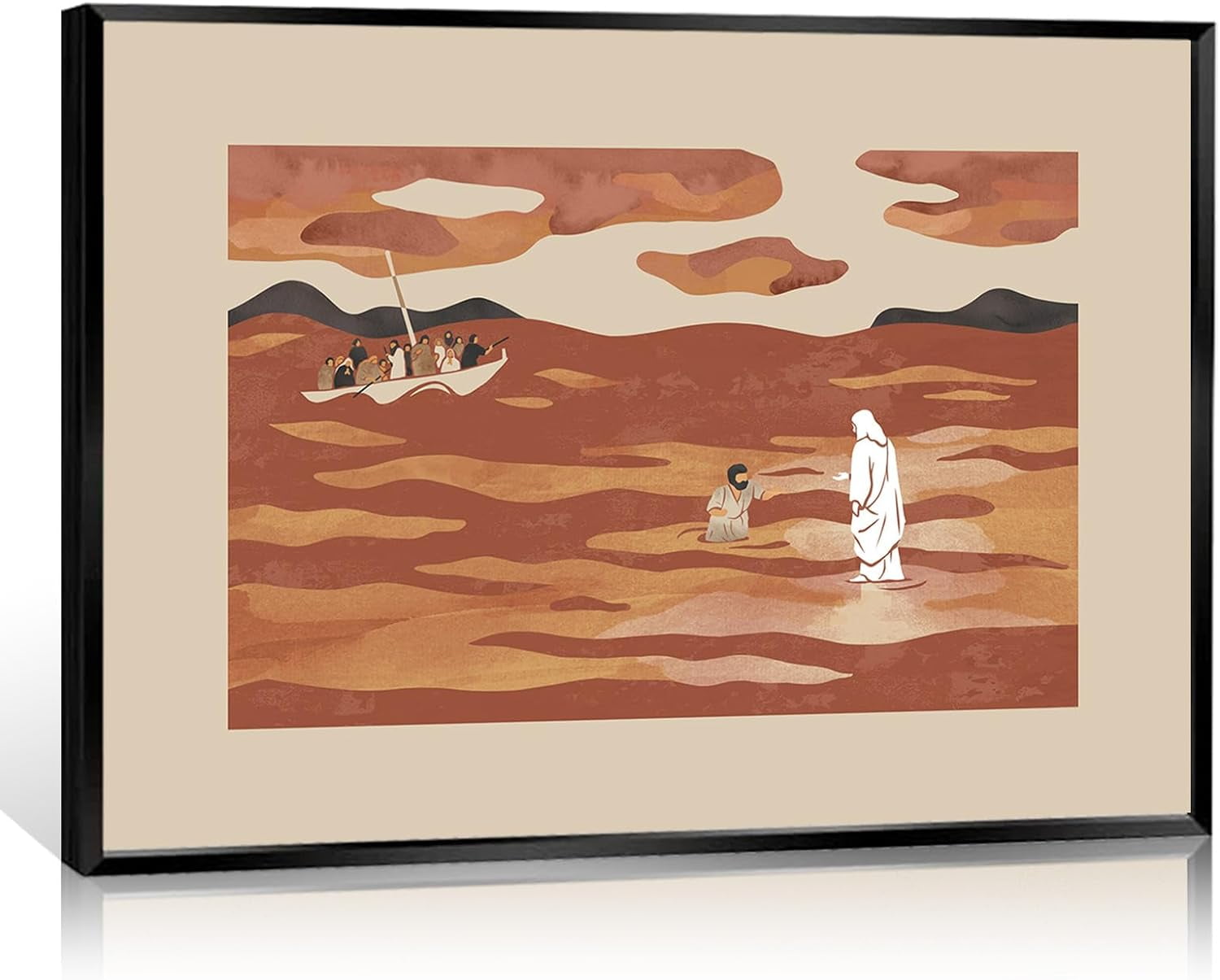 ADALE Christ Bible Verses Noahs Ark Boarding Poster, Christian Bible ...