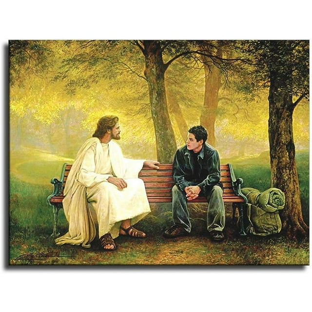 ADALE Christ Jesus and Child Wall Art Poster Picture Print Home Room ...