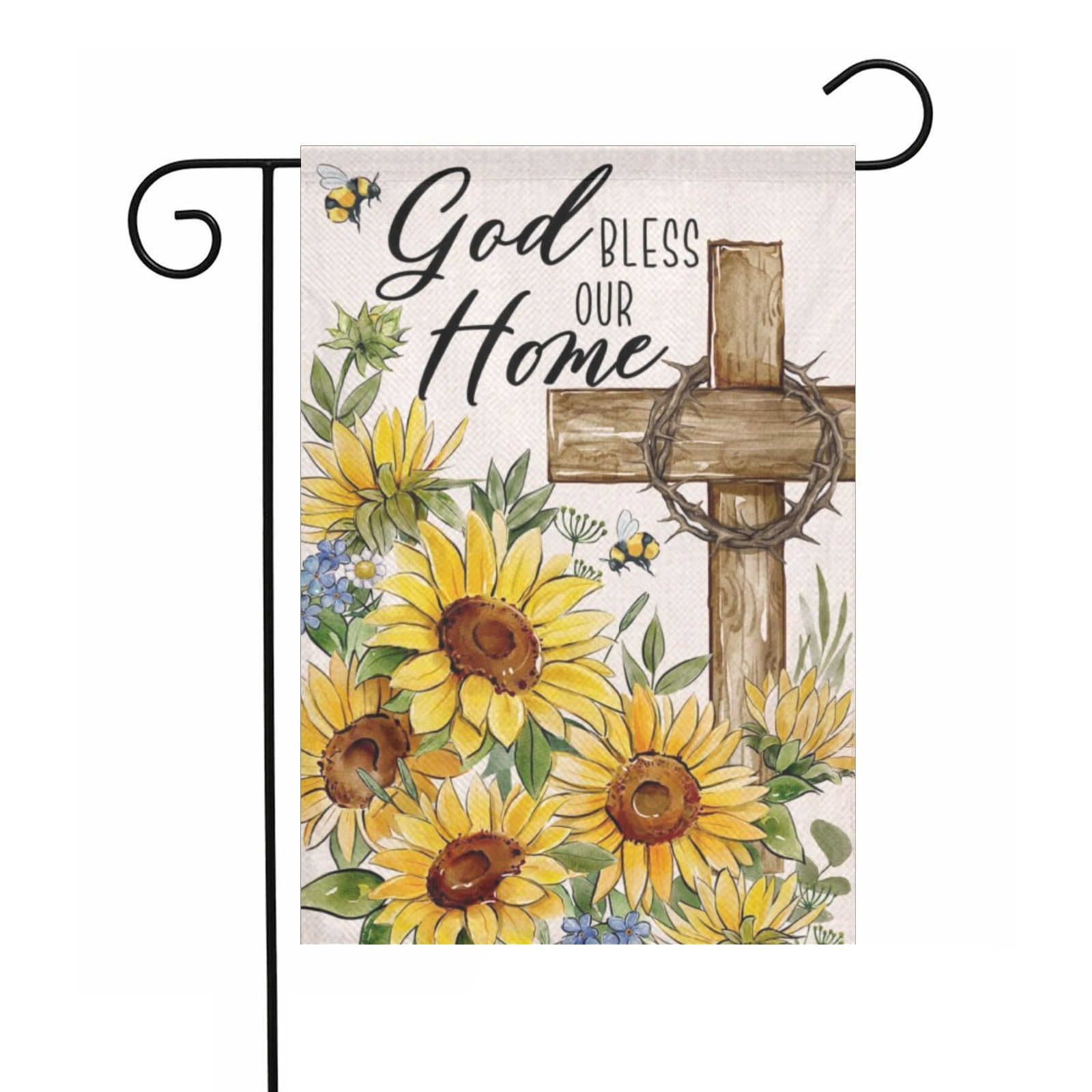 ADALE Christian God Bless Our Home Decor Garden Flag, Religious Spring ...