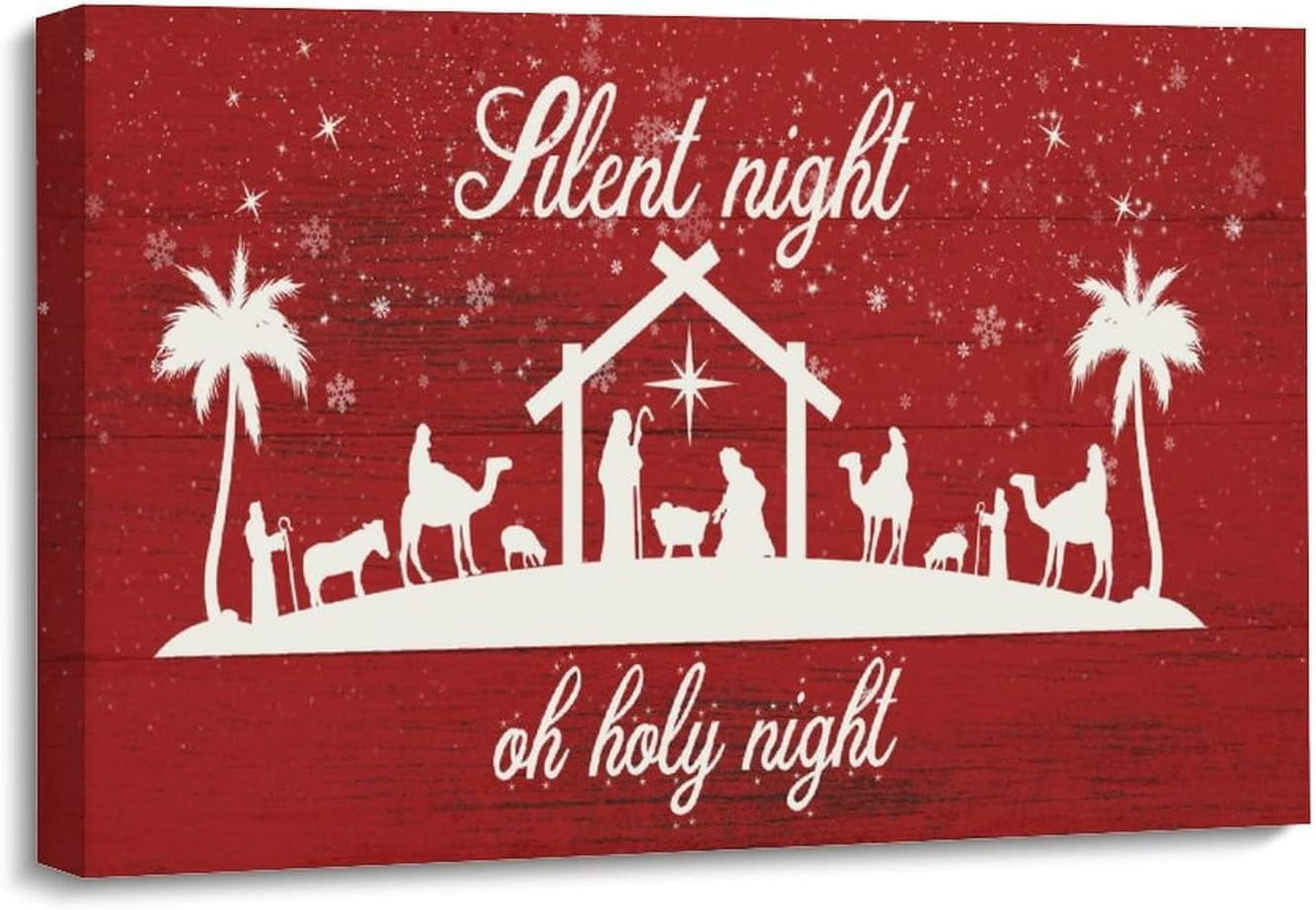 ADALE Christmas Begins With Christ Canvas Wall Art Decor Religious ...