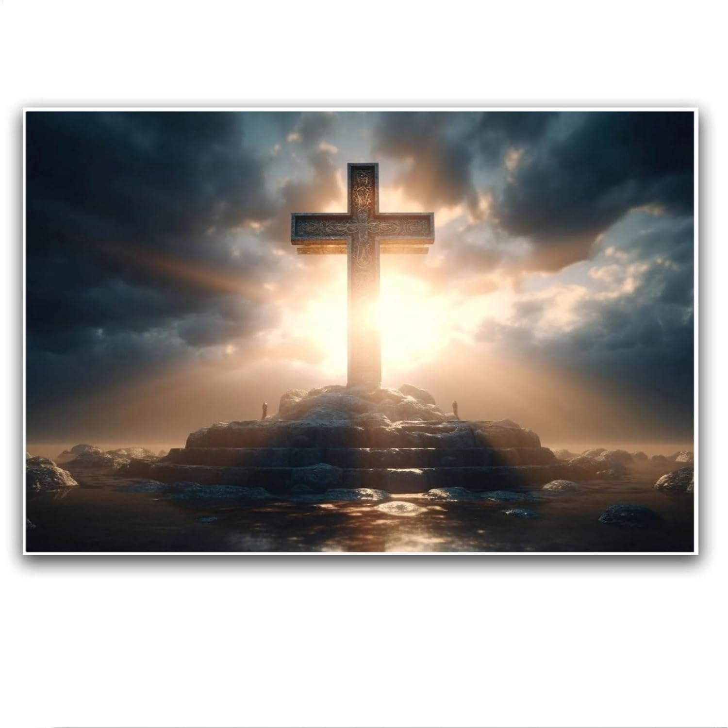 ADALE Cross Poster Print Vintage Picture Christian Wall Art Modern Art ...