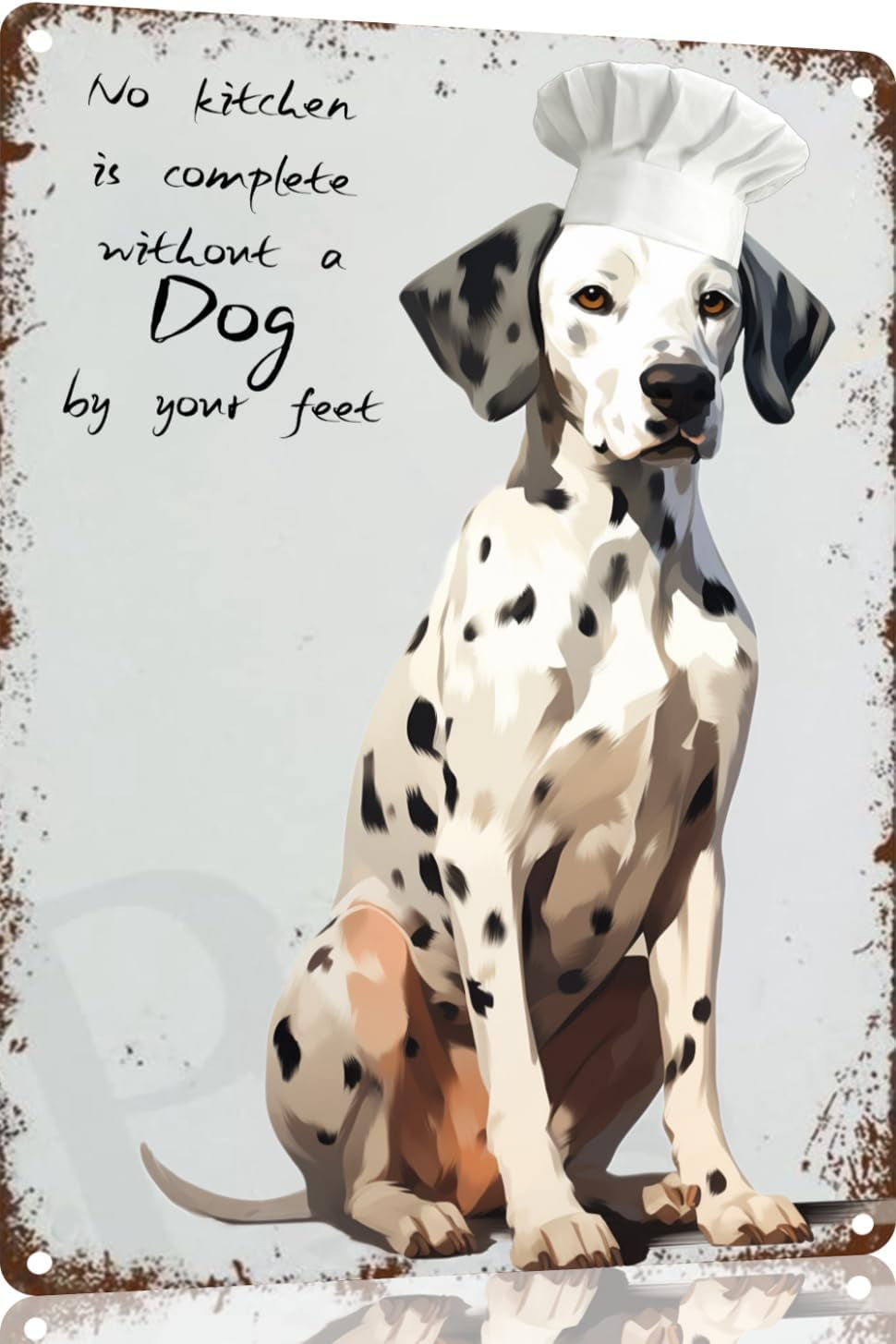 ADALE Dalmatian Kitchen Art Print,Creative Tin Sign, Funny Novelty ...