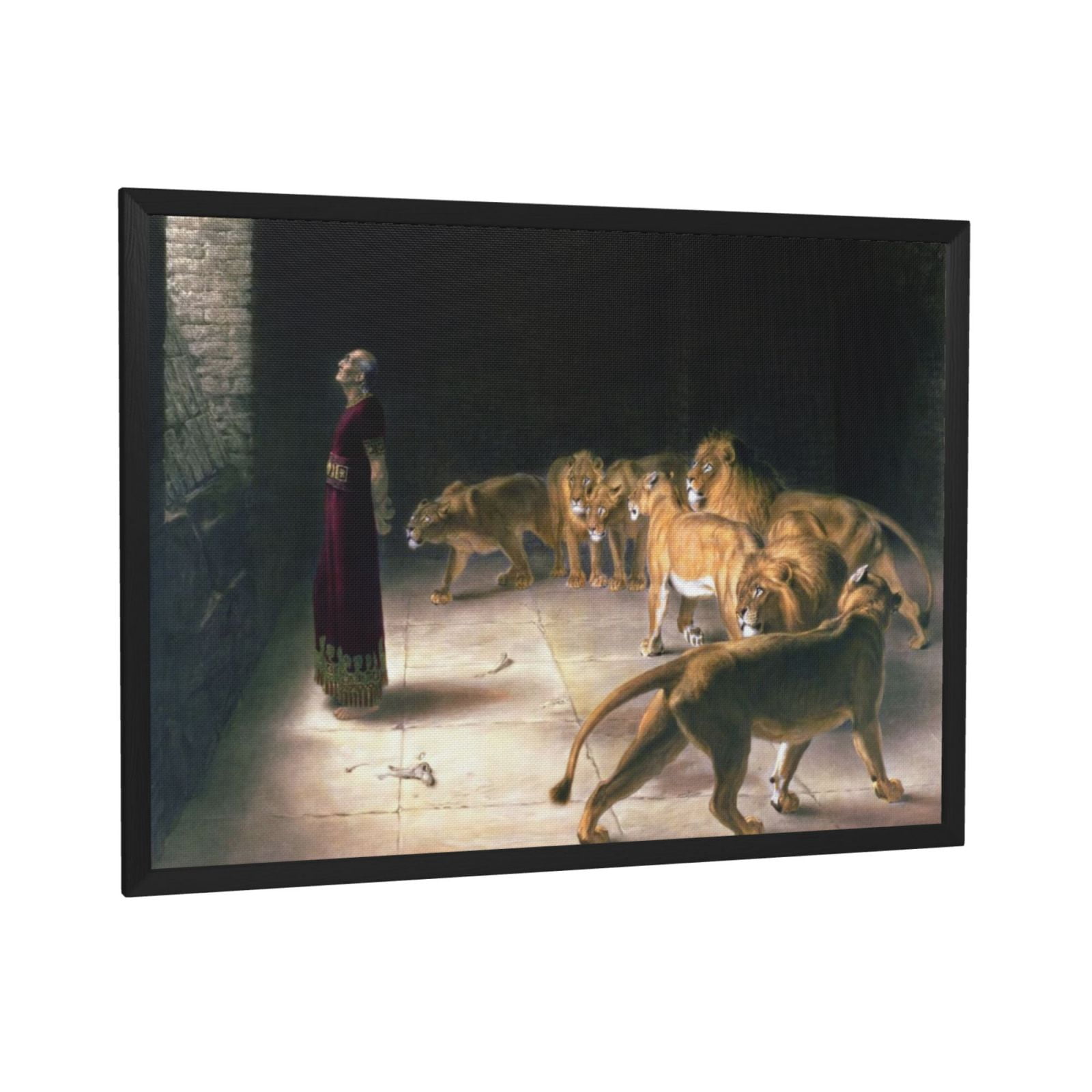 ADALE Daniel in The Lions Den Poster Wall Art Picture Print Canvas ...
