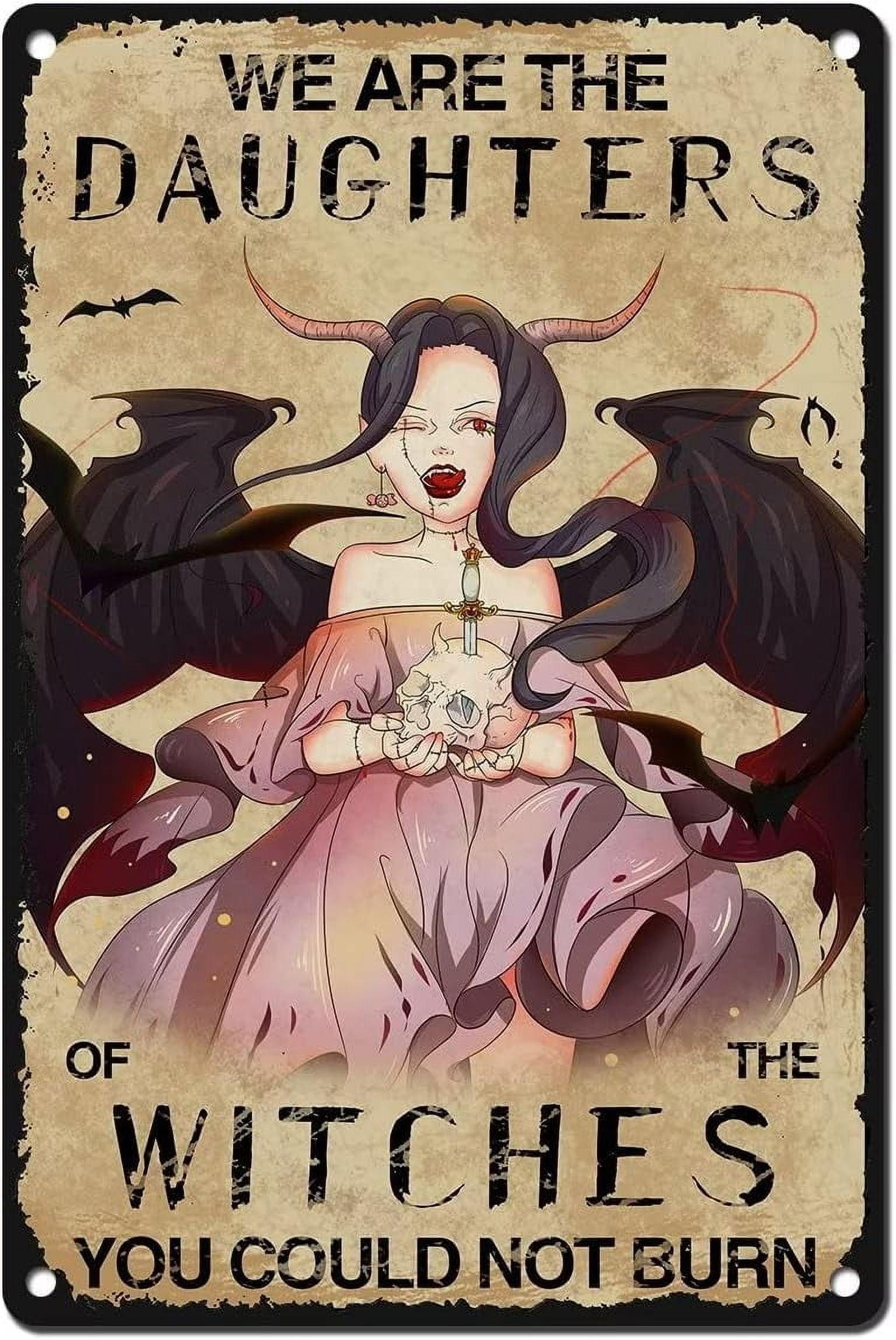 ADALE We Are The Daughters of the Witches Signs,Vintage Tin Metal Sign ...