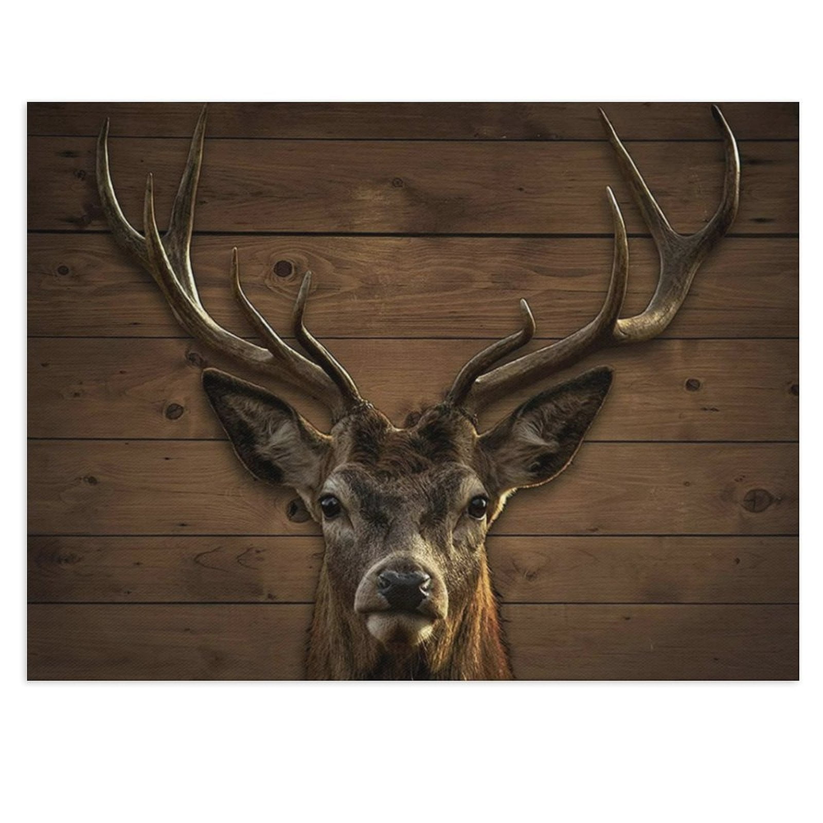 ADALE Deer Wall Art Country Cabin Wall Decor Deer Head Painting ...