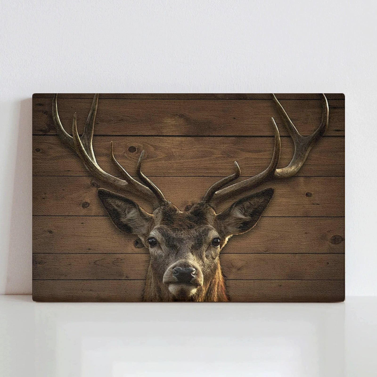 ADALE Deer Wall Art Country Cabin Wall Decor Deer Head Painting ...