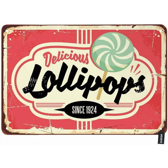 ADALE Delicious Lollipops Shop Tin Sign Candy Store Sweets and Candies ...