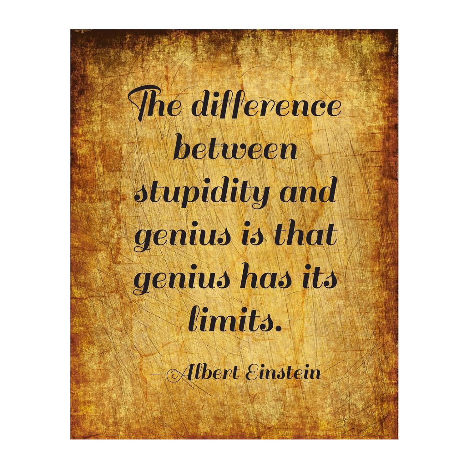 ADALE Difference Between Stupidity & Genius - Inspirational Wall Art ...
