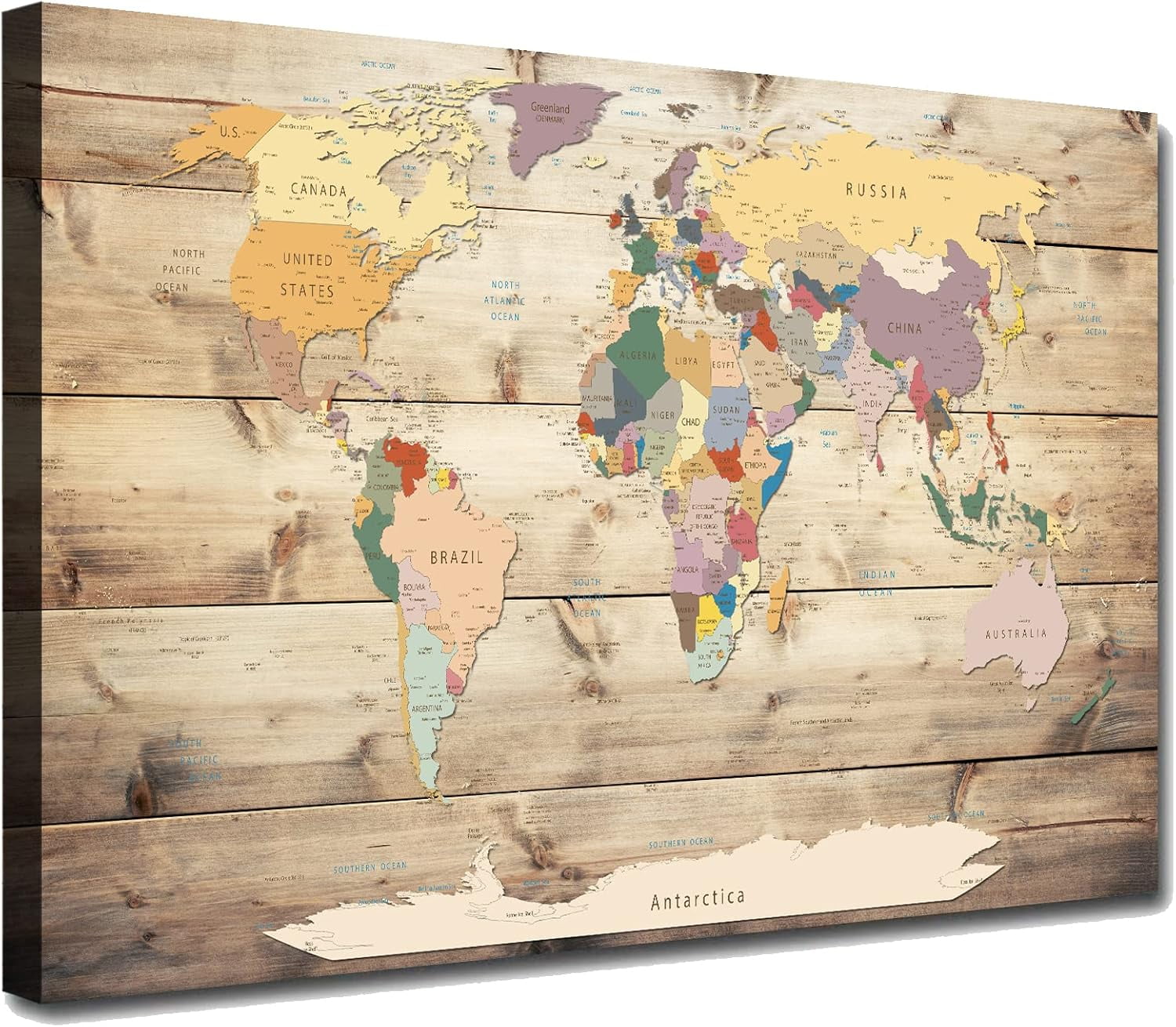 ADALE Dinosaur Map Art Dinosaur Wall Art Watercolor Dinosaur Print ...