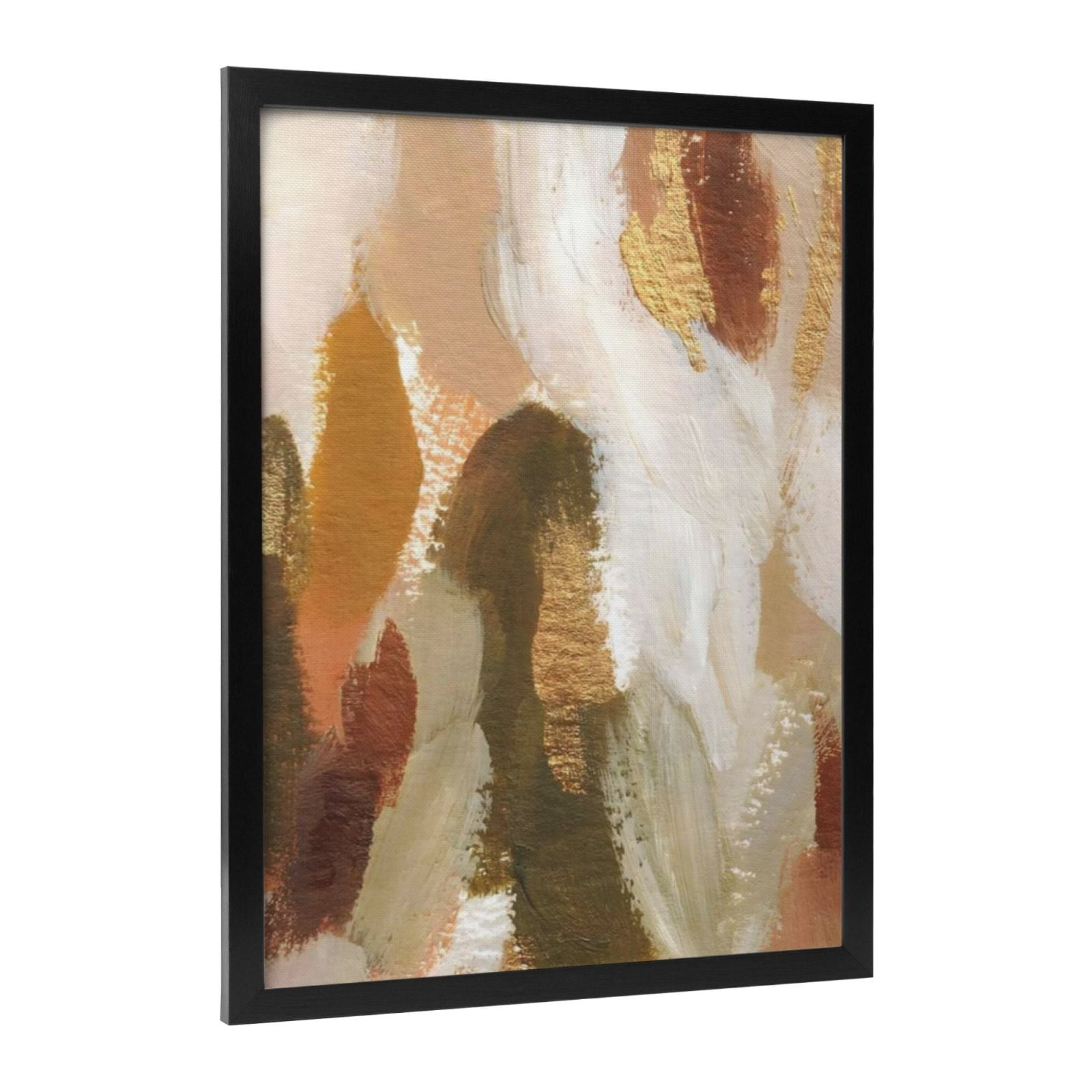 ADALE Earth Tones Abstract Wall Art Brown White Gold Orange Abstract ...