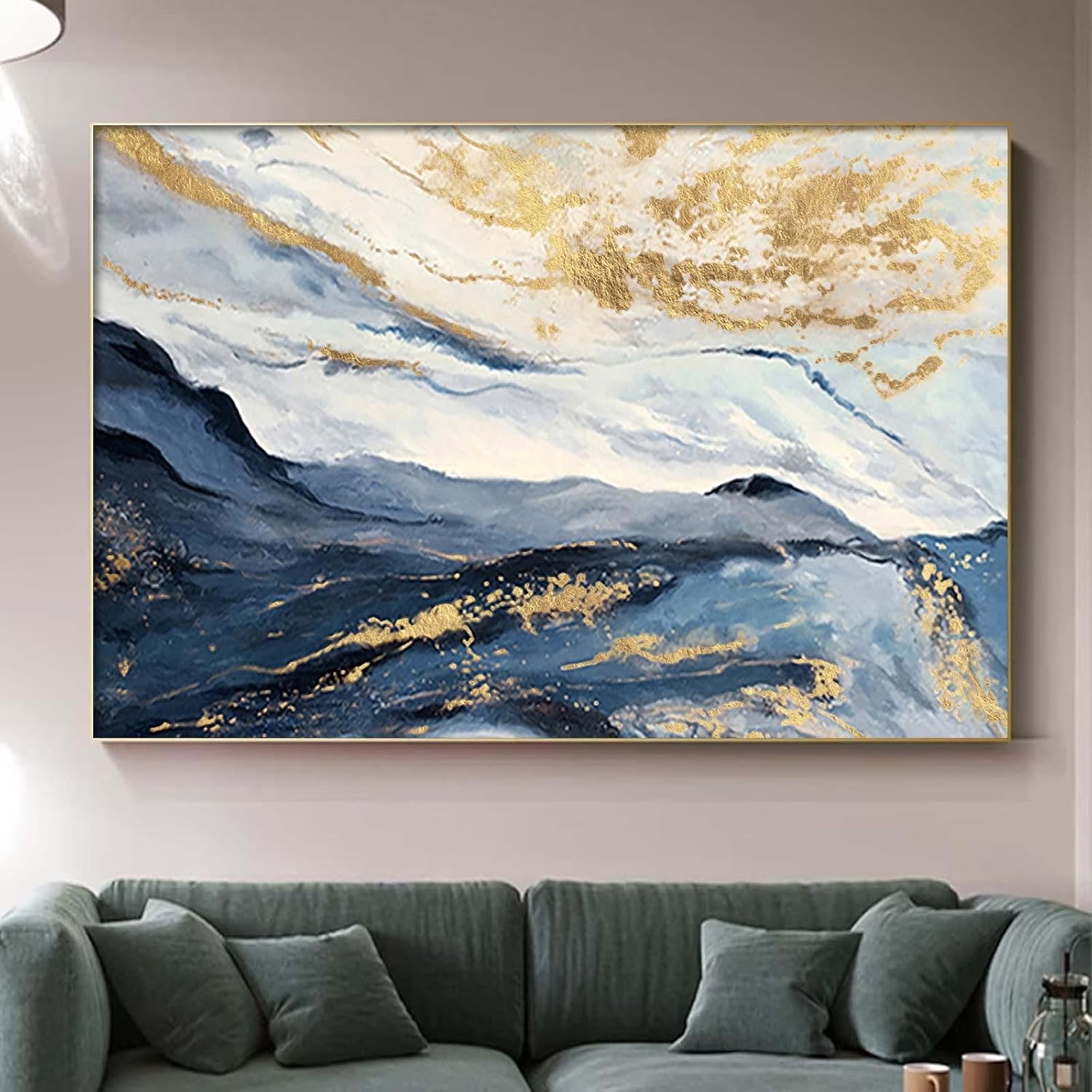 ADALE Earth Tones Abstract Wall Art Brown White Gold Orange Abstract ...