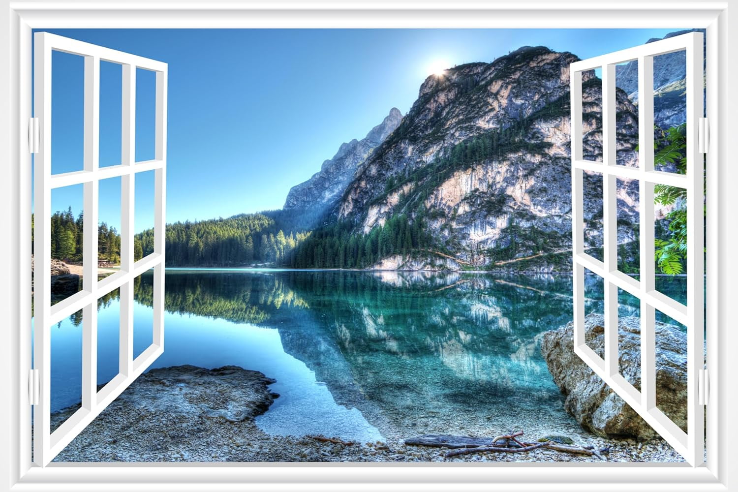 ADALE Fake Window for Walls Faux WindowCanvas Print Poster Windows ...