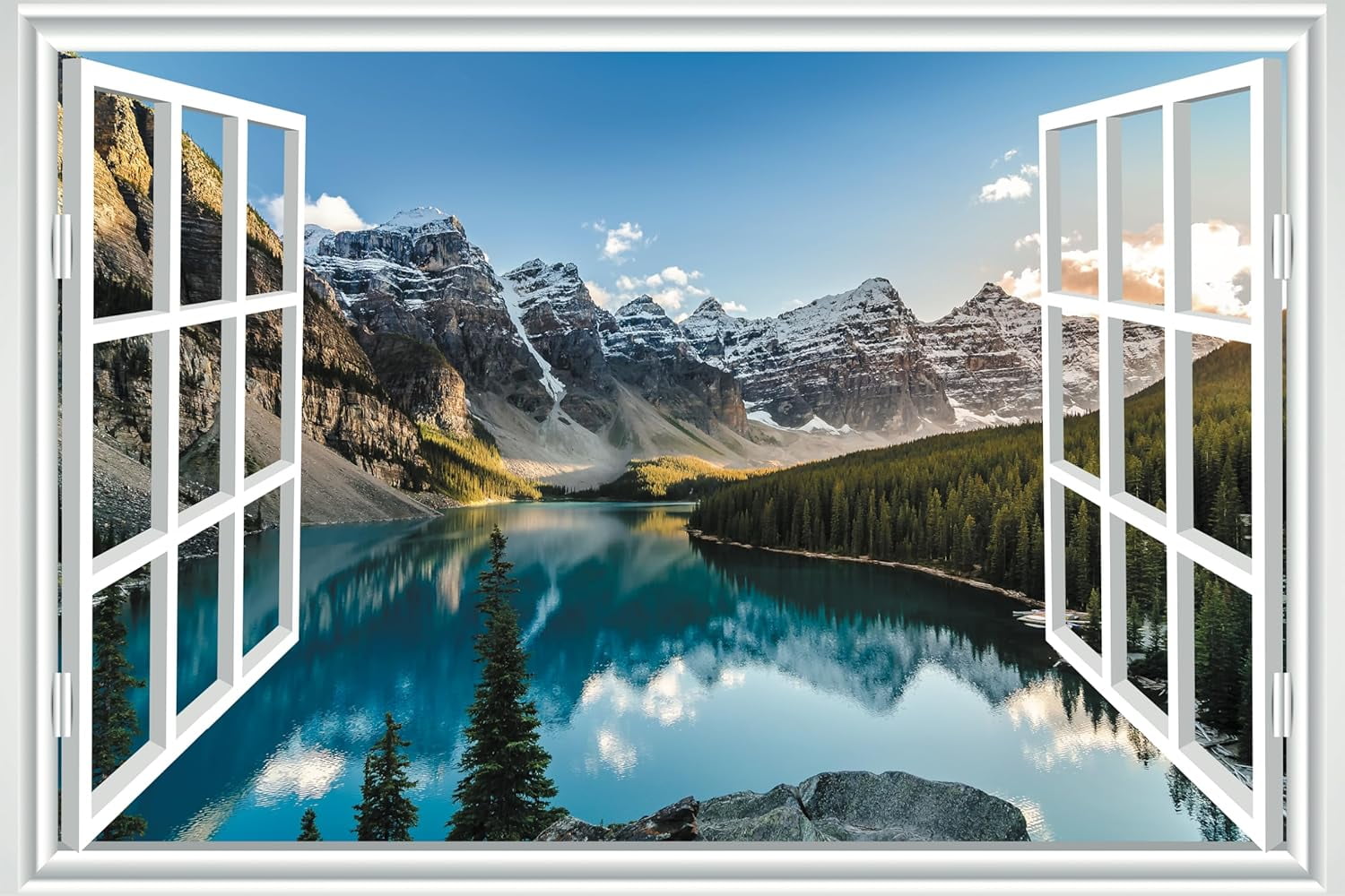 ADALE Fake Window for Walls Faux WindowCanvas Print Poster Windows ...