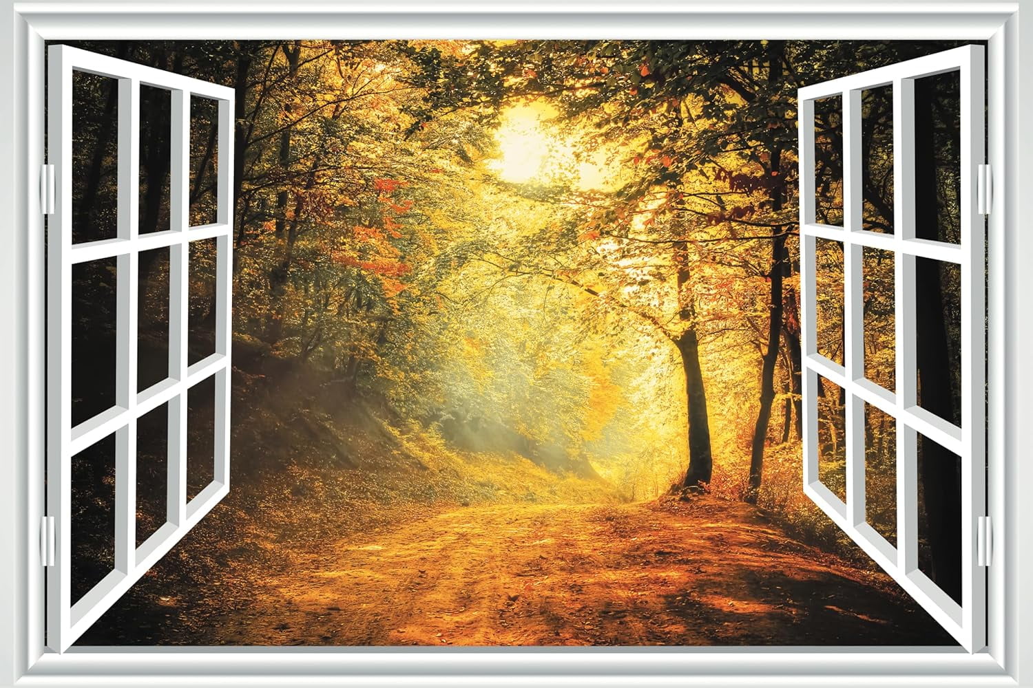 ADALE Fake Window for Walls Faux WindowCanvas Print Poster Windows ...