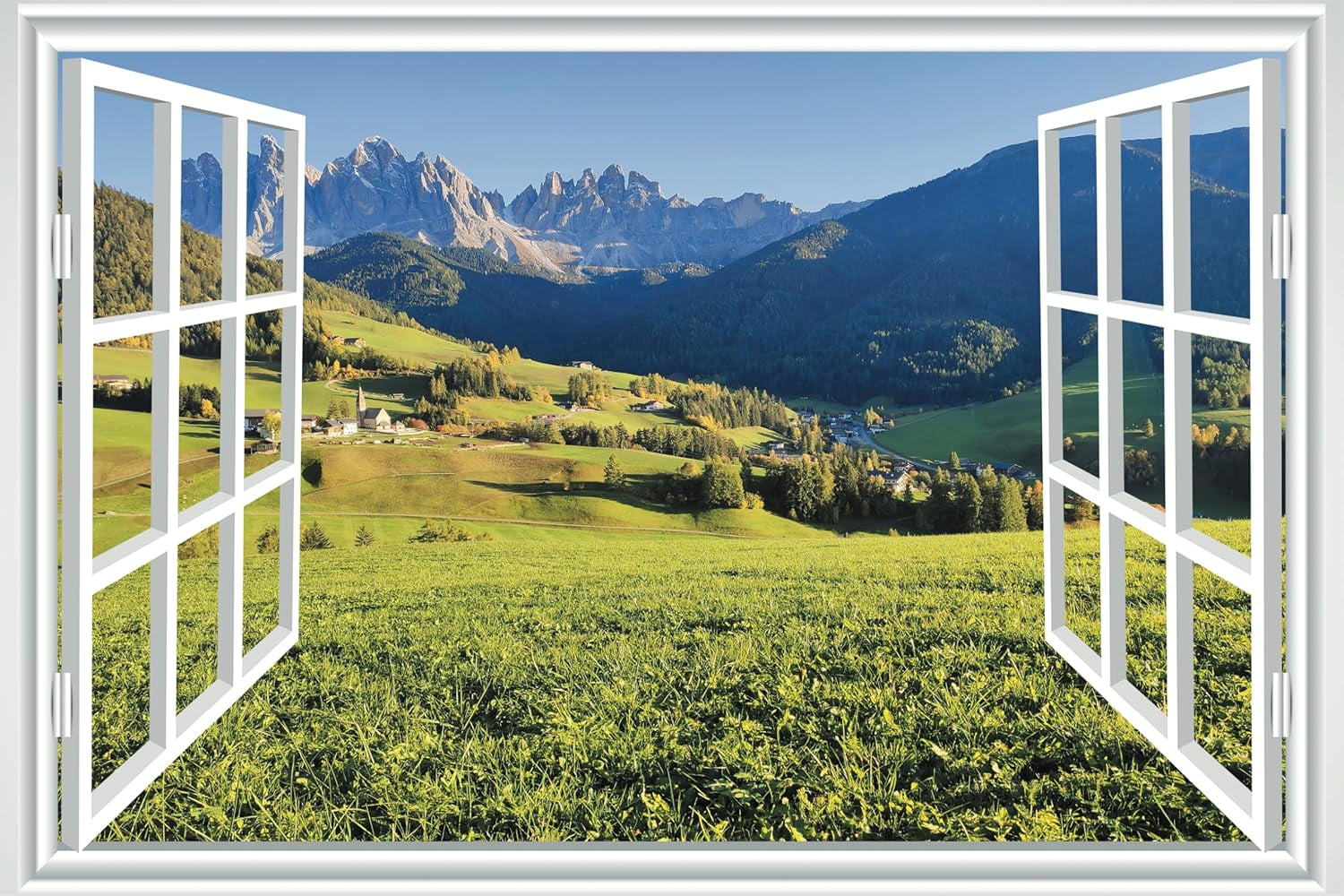 ADALE Fake Window for Walls Faux WindowCanvas Print Poster Windows ...
