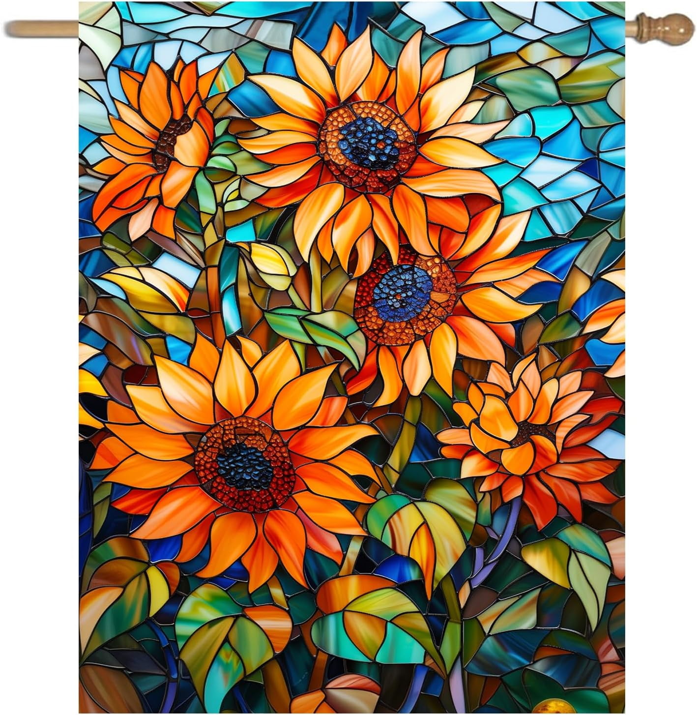 ADALE Fall Sunflower Garden Flag Autumn House Flags Double Sided Large ...