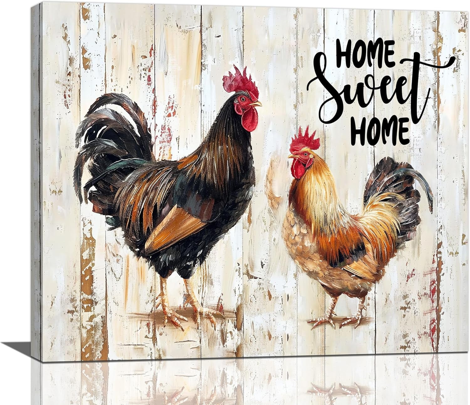 ADALE Farmhouse Chicken Wall Art Rustic Chicken Wall Decor Country Farm ...
