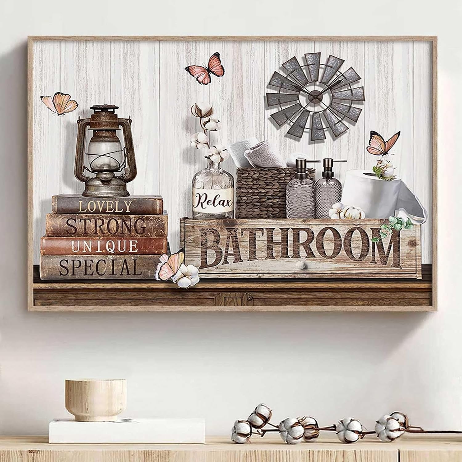 ADALE Farmhouse Donkey Wall Art Country Animal Pictures Cute Donkey ...