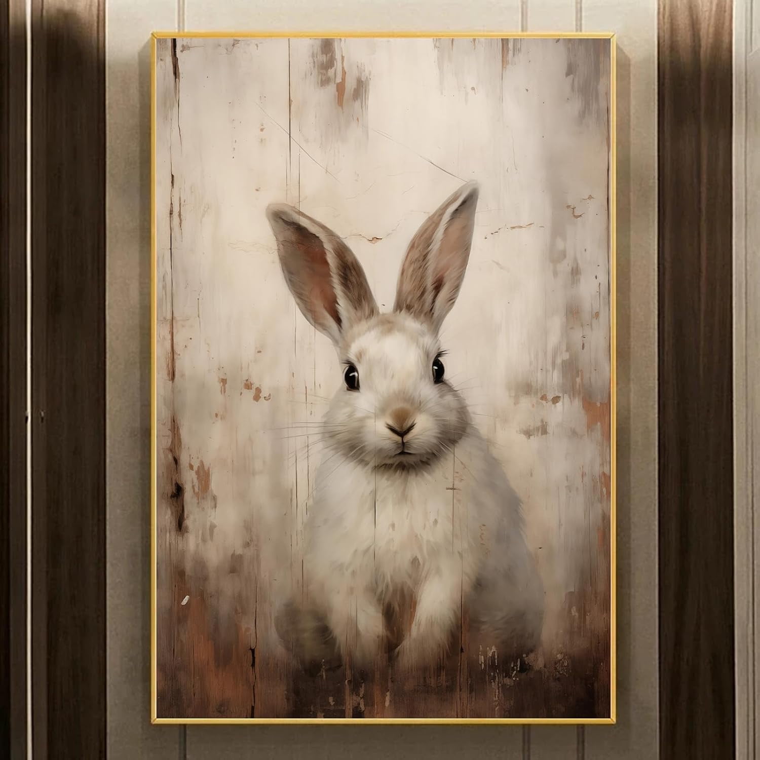 ADALE Farmhouse Rabbit Wall Art Vintage Animals Vintage Rabbit Prints ...