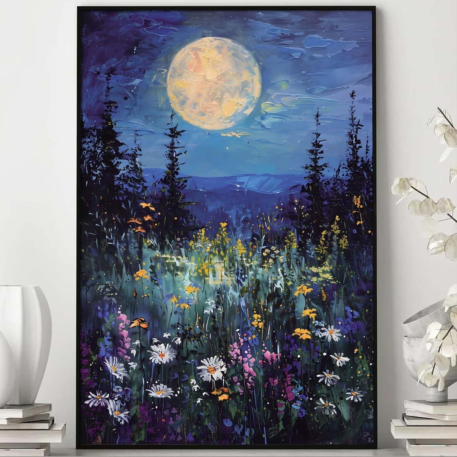 ADALE Farmhouse Rabbit Wall Art Vintage Floral Bunny Print Cute Bunny ...