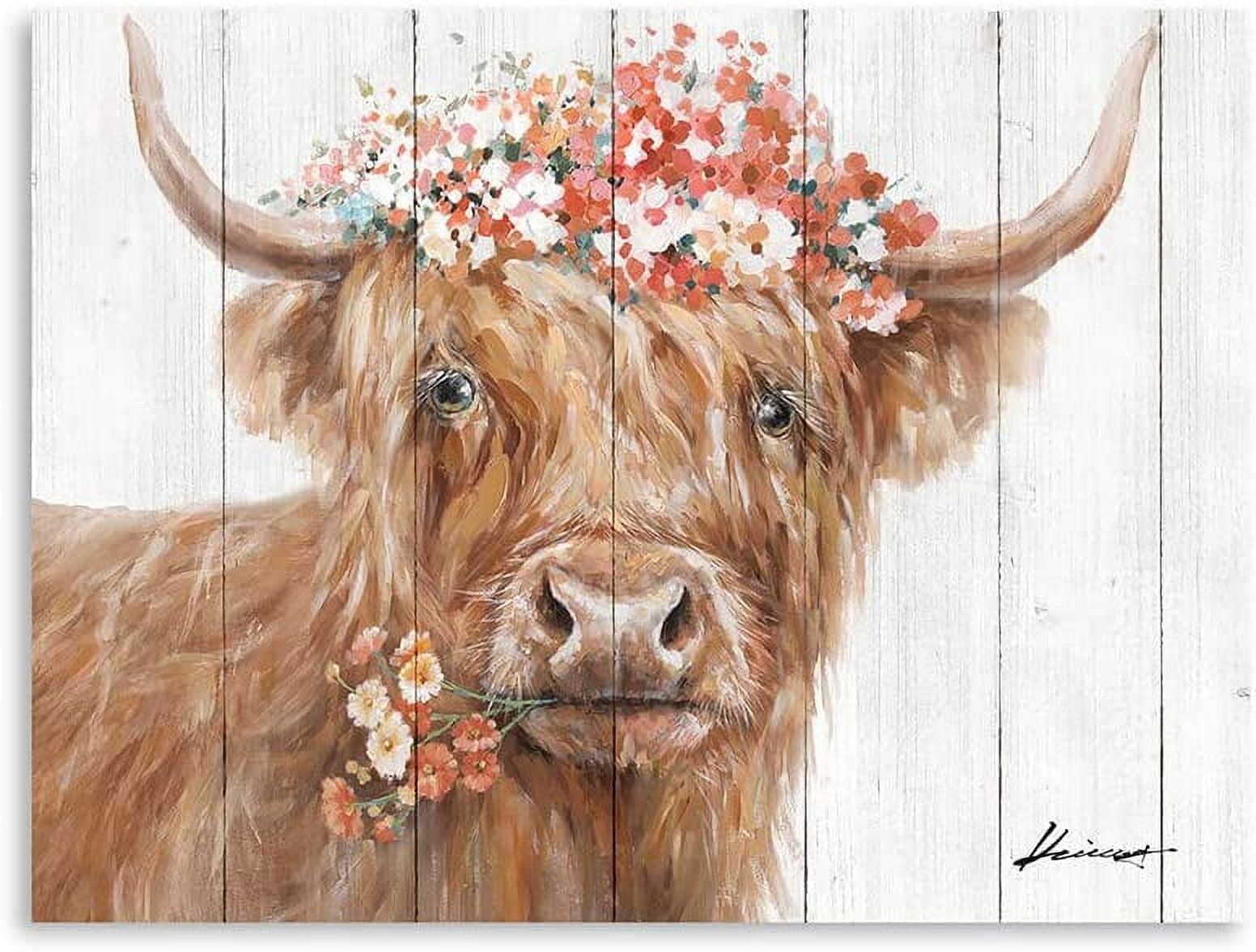 ADALE Farmhouse Wall Decor Canvas Print: Farm Animals Cow Pig Sheep and ...
