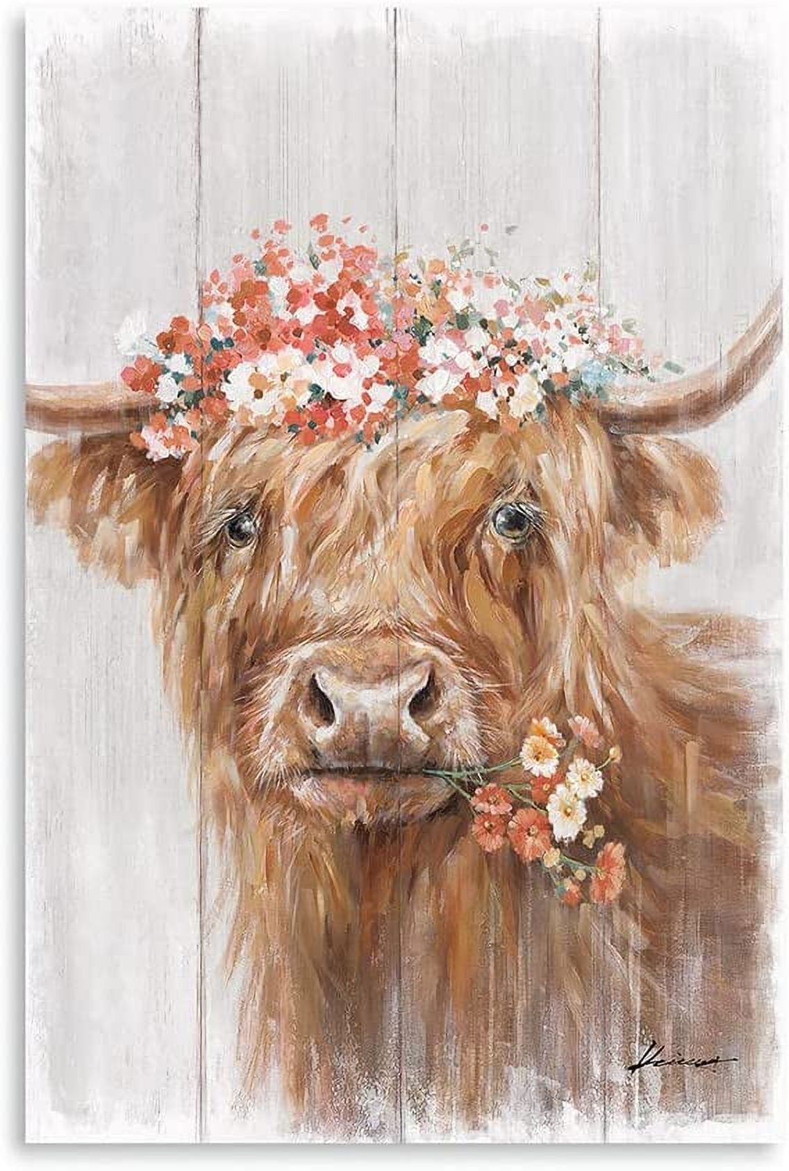 ADALE Farmhouse Wall Decor Canvas Print: Farm Animals Cow Pig Sheep and ...