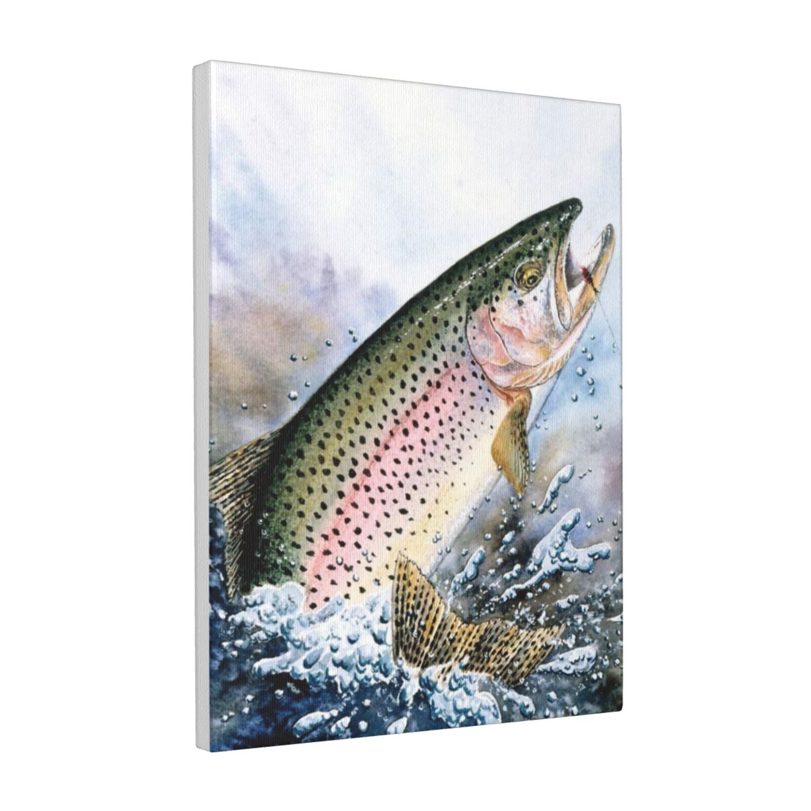 ADALE The - Fish Poster Rainbow Trout Decor, Giclee Art Print Poster ...