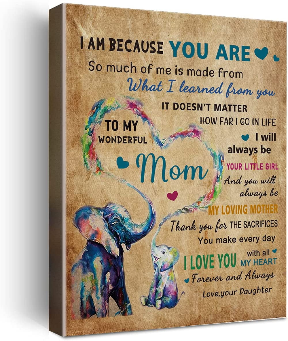 ADALE Gifts for Mom - Hangable Canvas Poem Prts Poster Wall Art for ...