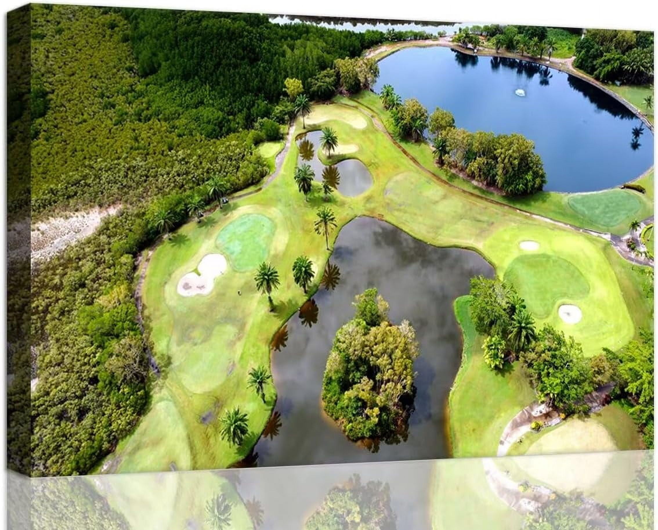 ADALE Golf Course Canvas Wall Art for Livg Room Bedroom Bathroom Home ...