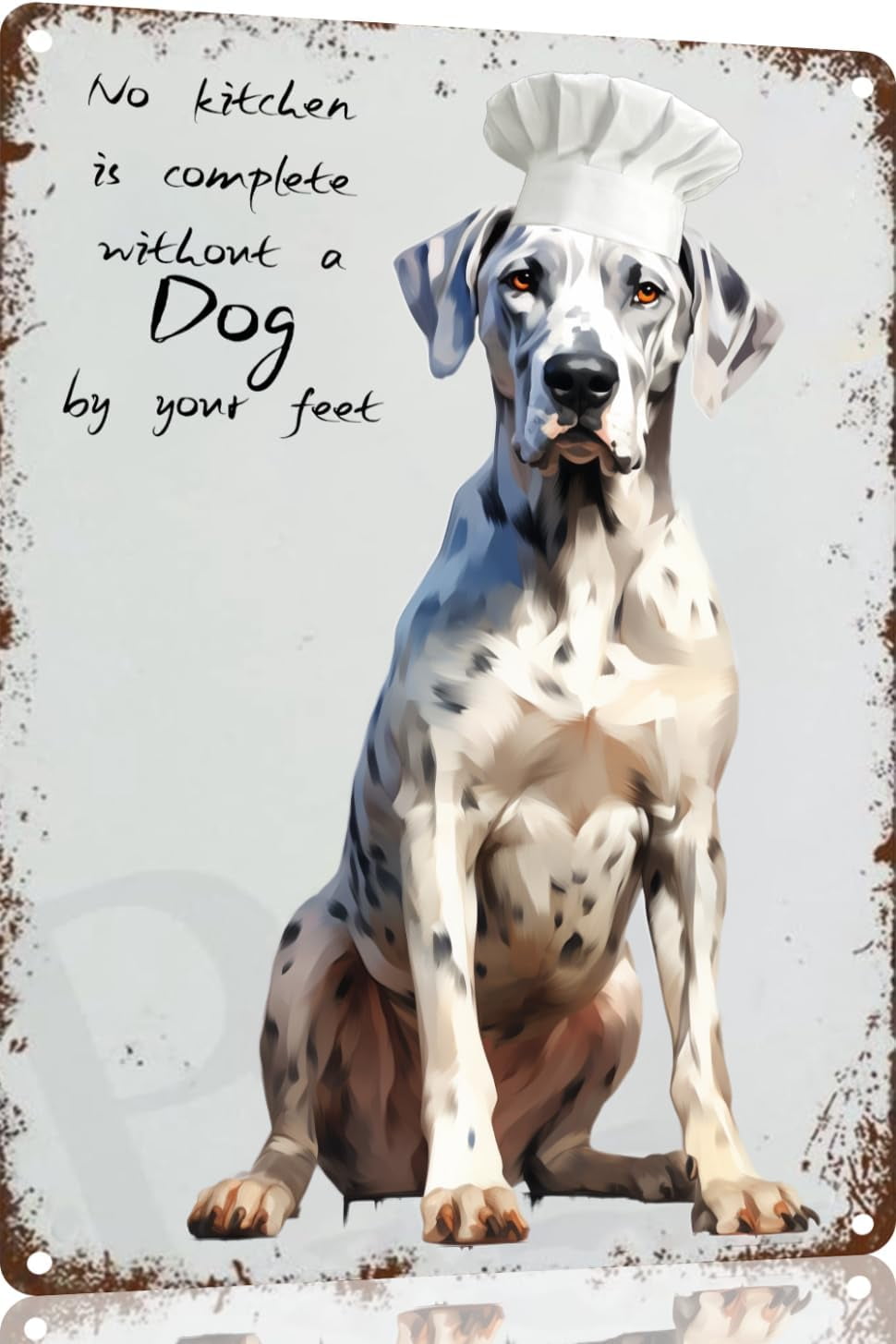 ADALE Great Dane Kitchen Art Print,Creative Tin Sign, Funny Novelty ...