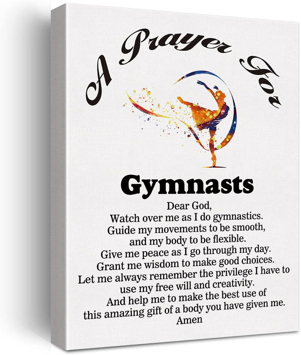 ADALE a Gymnast's Prayer Canvas Home Wall Art Decor Gymnasts Gift Patg ...