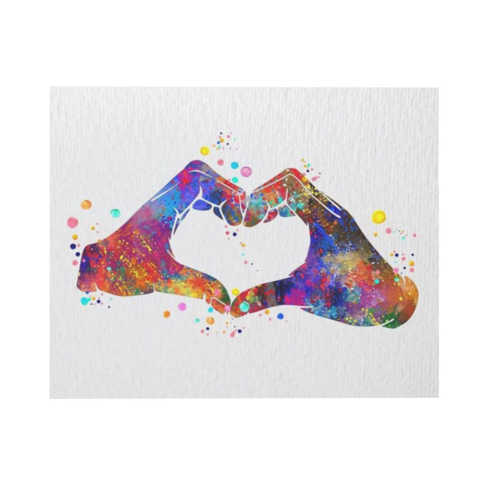 ADALE Heart Hand Gesture Love Symbol Sign Language Peace Love Family ...
